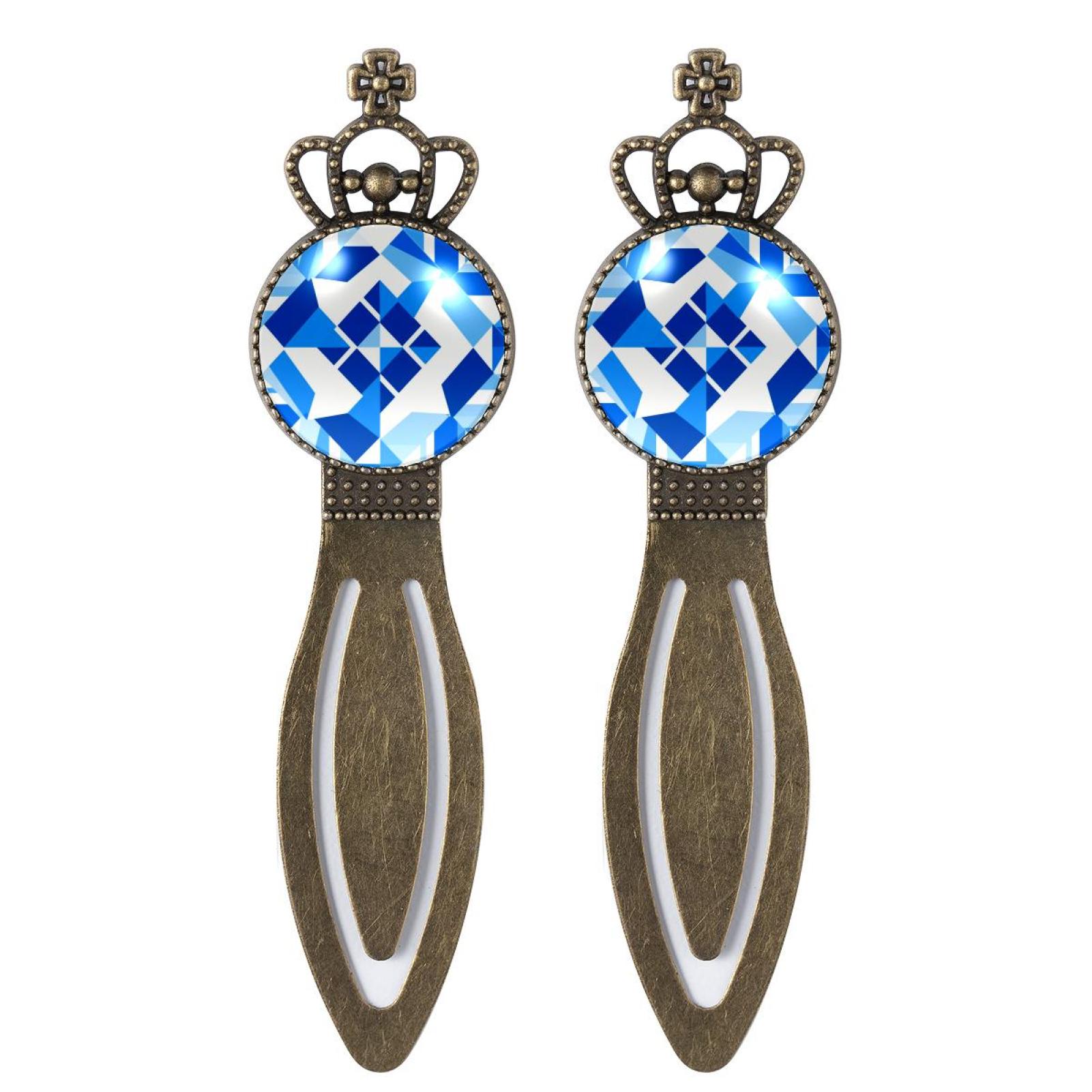 Flag of Israel Unique Vintage Copper Crown-Shaped Bookmarks - Set of 2 ...