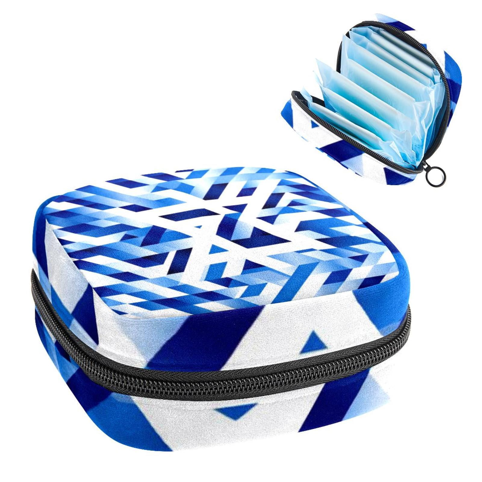 Flag of Israel Velvet Period Bag Storage Organizer for Tampons and Pads ...
