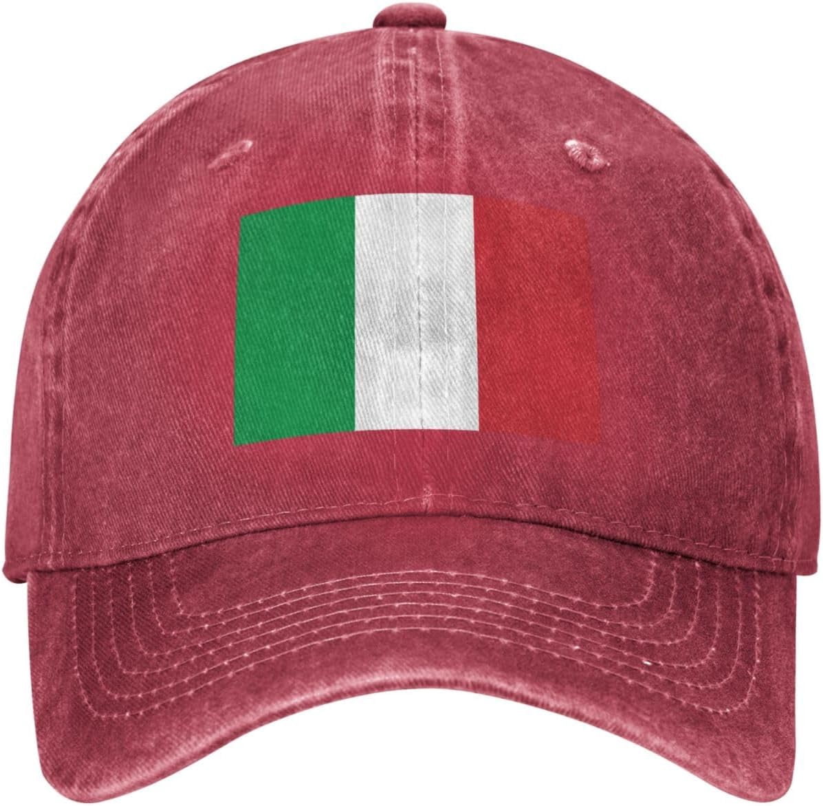 Flag of Italy Baseball Cap Classic Adjustable Plain Hat for Men Women ...