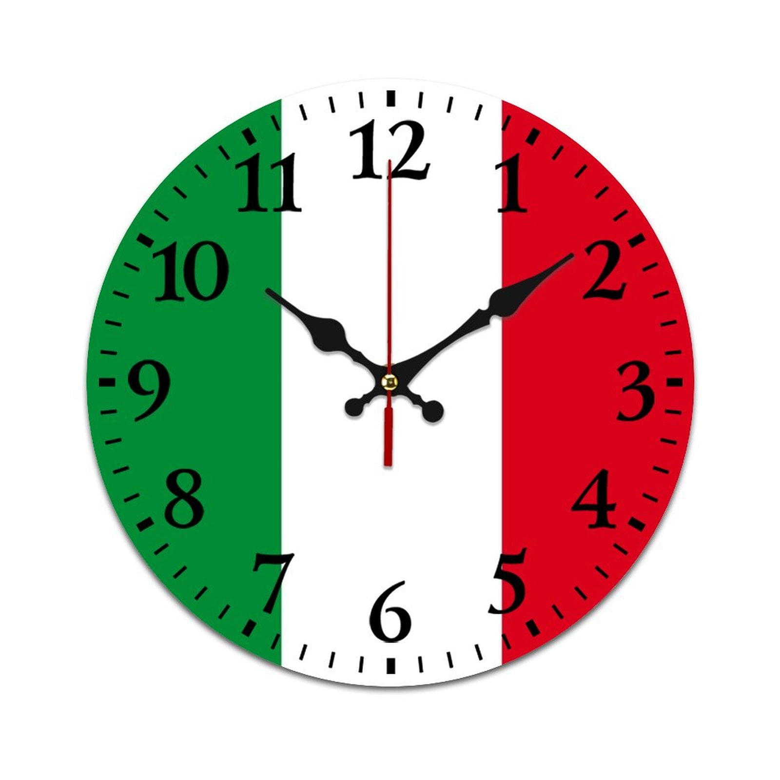 Flag of Italy Wall Clock Modern Design Clocks Wall Hanging Home Office ...