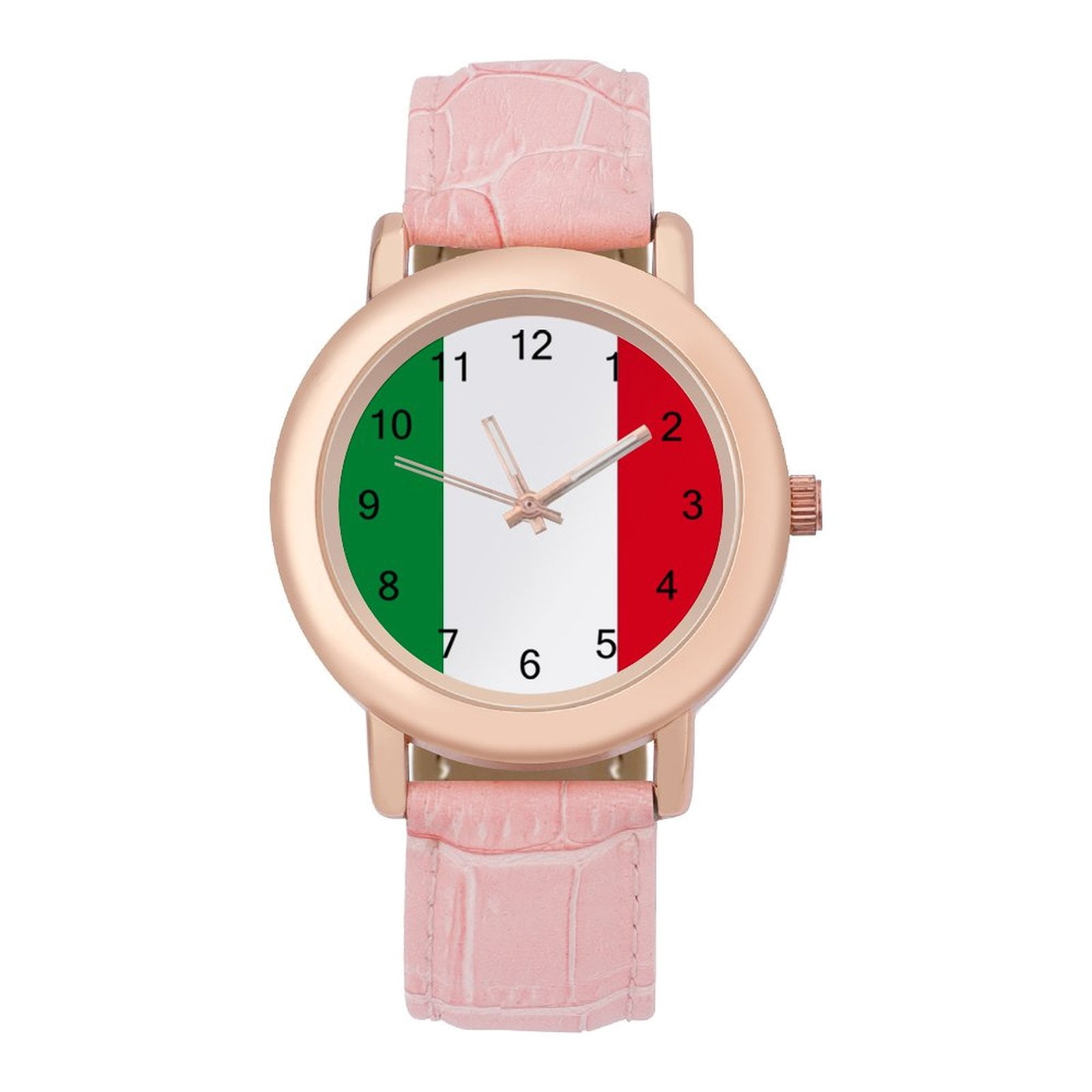 Flag of Italy Women's Leather Strap Watch Elegant Leather Ladies ...