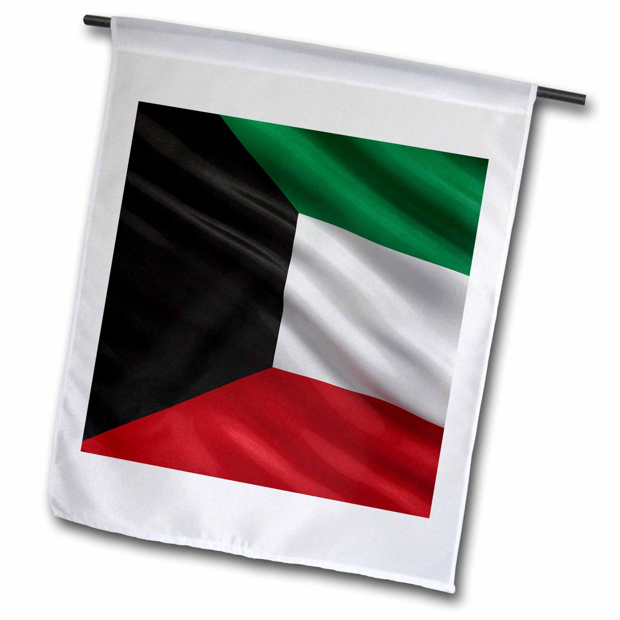 3dRose, Flag of Kuwait waving in the wind, 18 x 27 inch Garden Flag ...