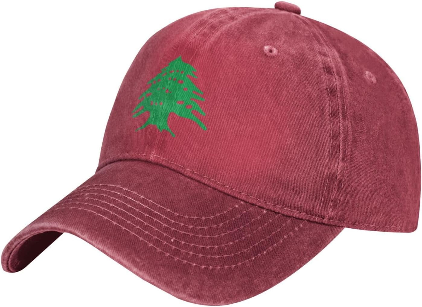 Flag of Lebanon Cowpoke Hat Adjustable Classic Vintage Distressed Denim ...