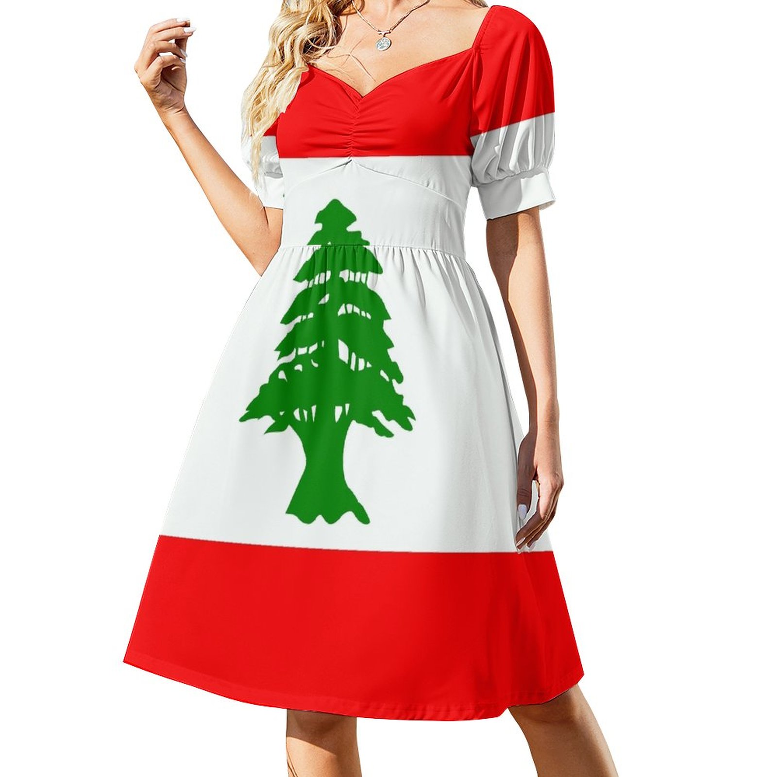 Flag of Lebanon Sleeveless Dress Summer skirt prom clothes Female dress ...