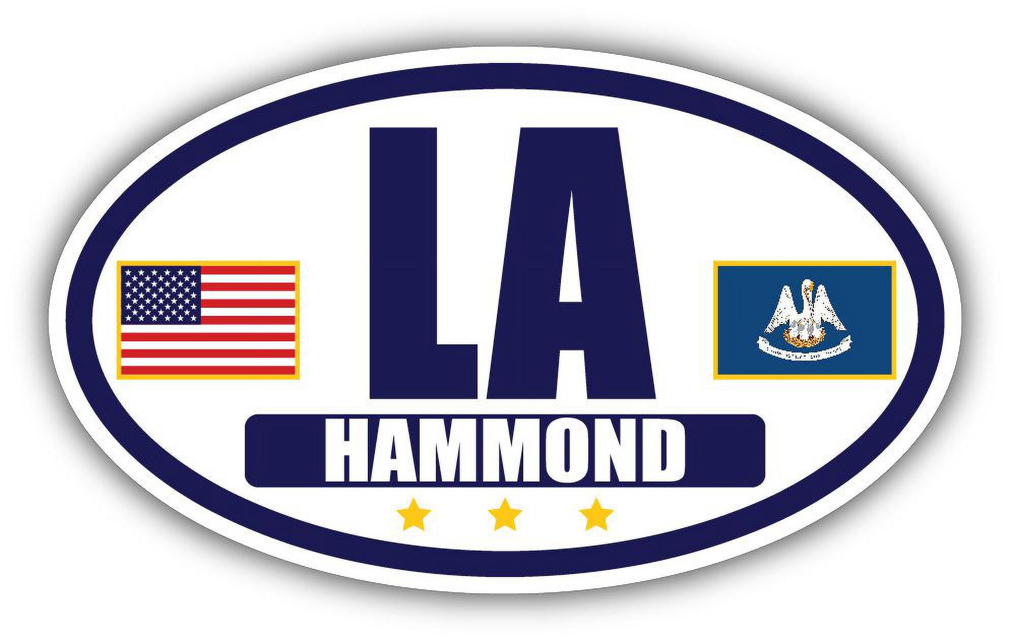 Flag of Louisiana / American Flag Oval 3M Vinyl Bumper Sticker Decal ...