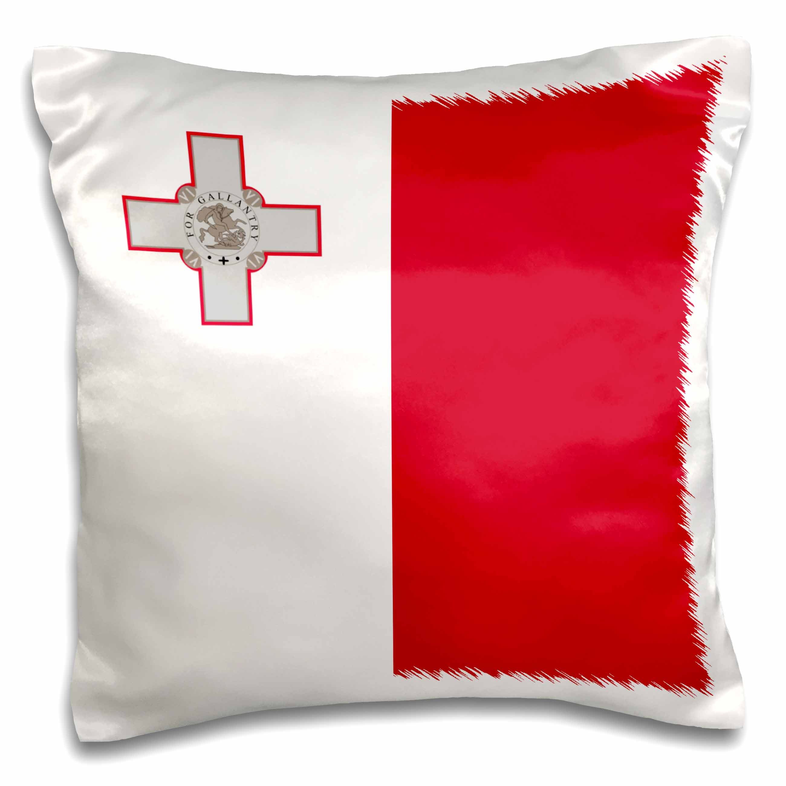3drose, Flag of Malta - Maltese White and Red with Silver George Cross ...