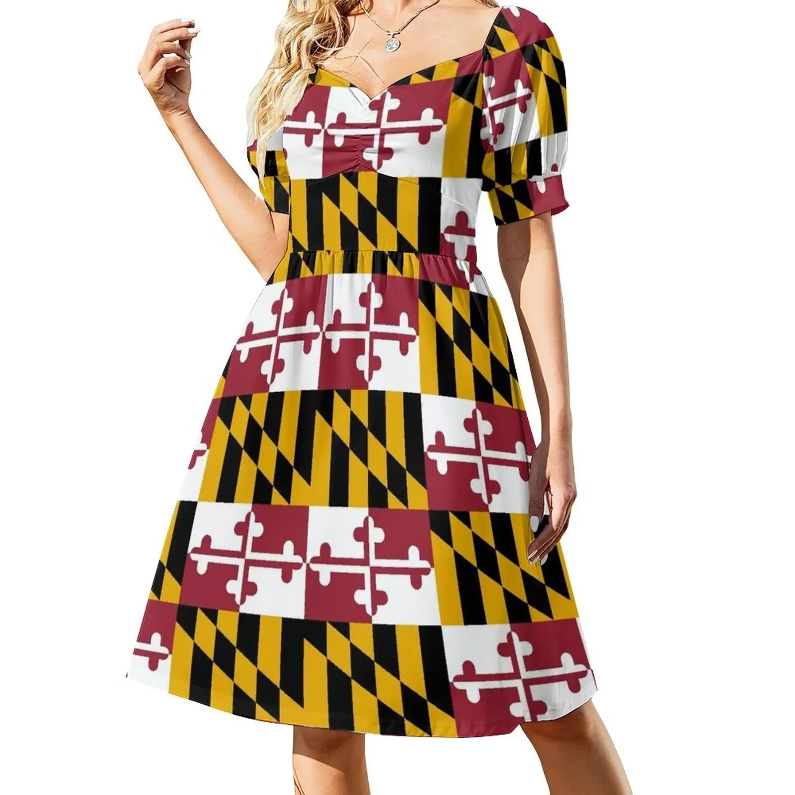Flag of Maryland Sleeveless Dress women evening dress wedding dresses ...