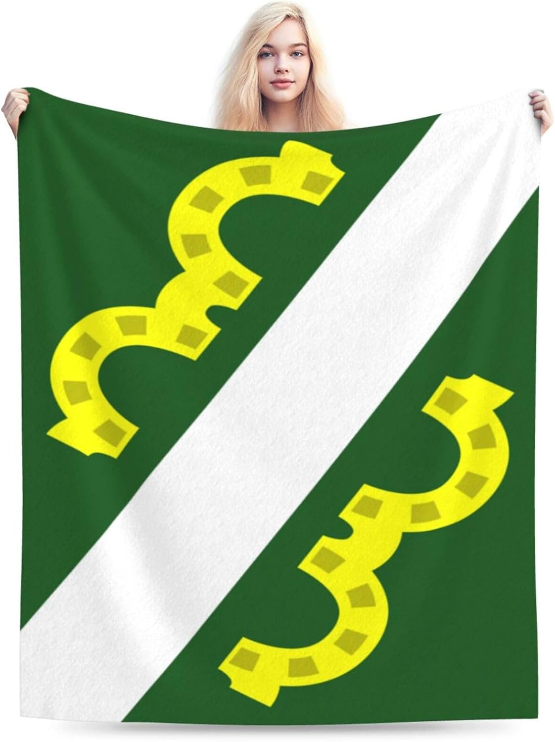 Flag of Maunabo, Puerto Rico Throw Blanket for Couch 80"x60" Super Soft ...
