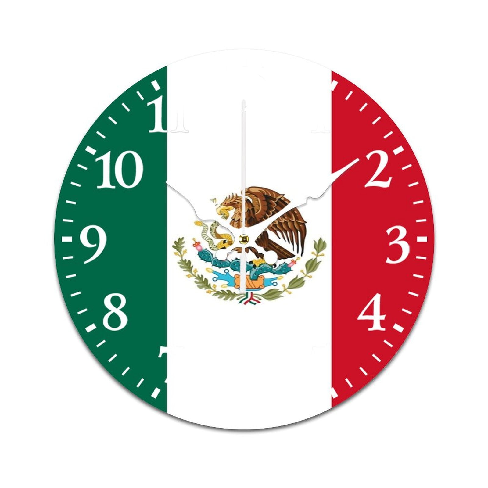Flag of Mexico Wall Clock Modern Design Clocks Wall Hanging Home Office ...