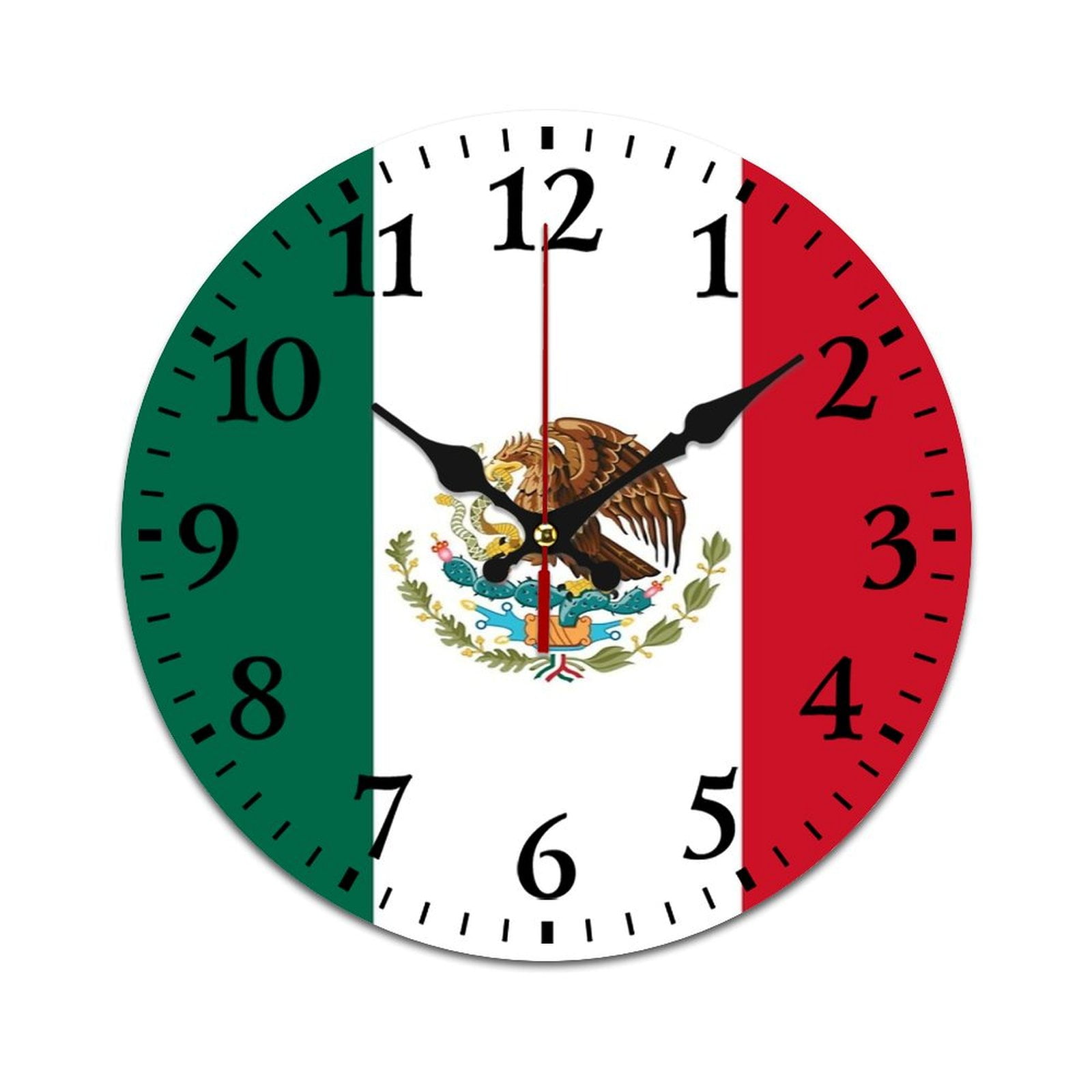 Flag of Mexico Wall Clock Modern Design Clocks Wall Hanging Home Office ...