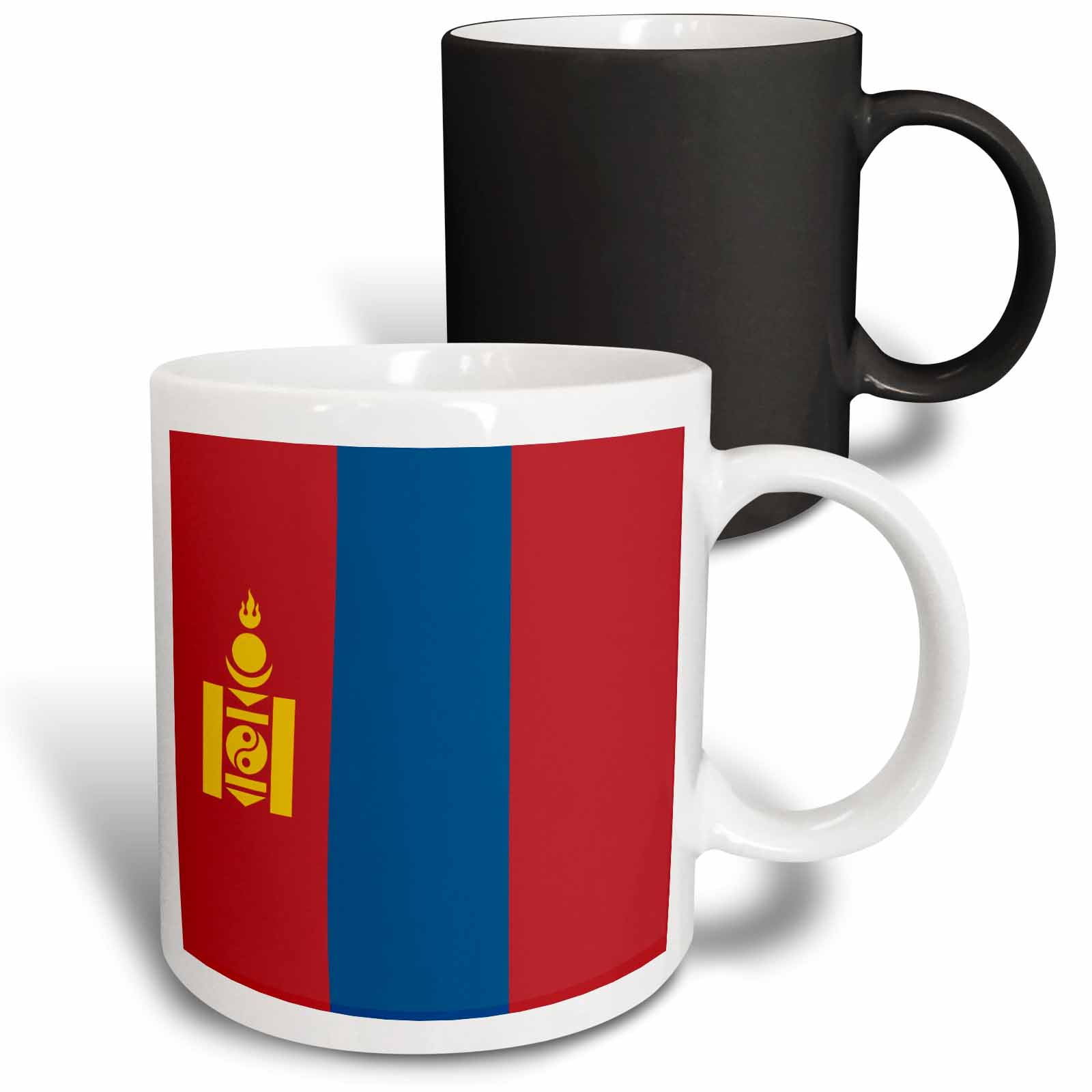 Flag of Mongolia - Mongolian red blue stripes with gold yellow soyombo ...