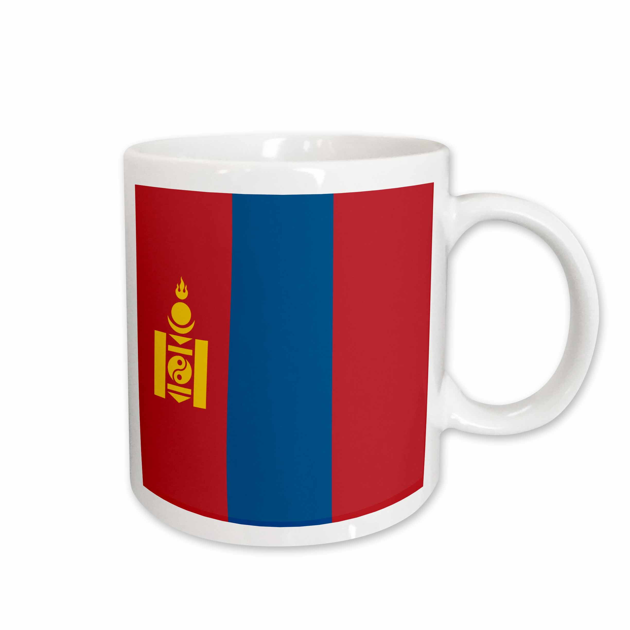 Flag of Mongolia - Mongolian red blue stripes with gold yellow soyombo ...