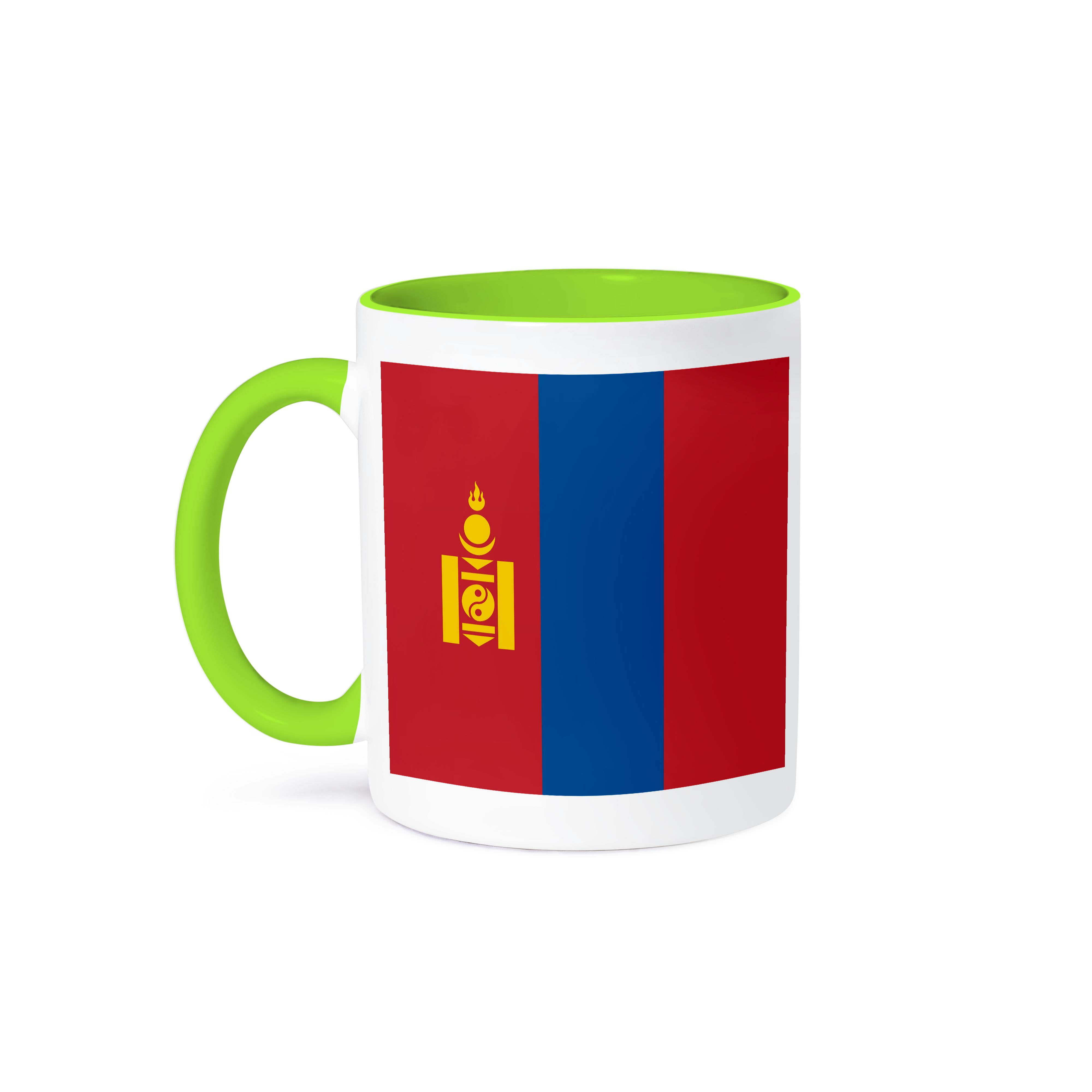 3dRose, Flag of Mongolia - Mongolian red blue stripes with gold yellow ...