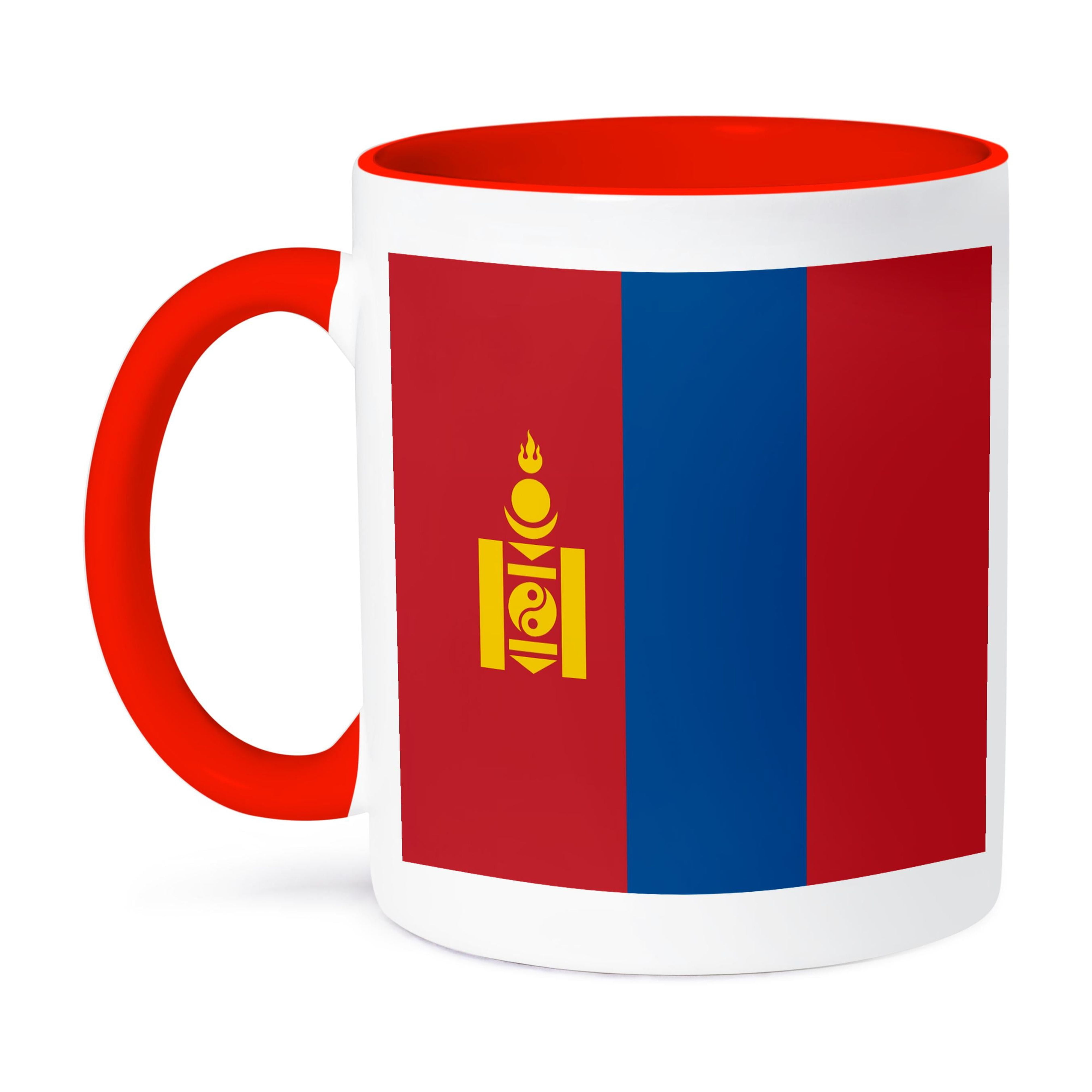 3dRose, Flag of Mongolia - Mongolian red blue stripes with gold yellow ...