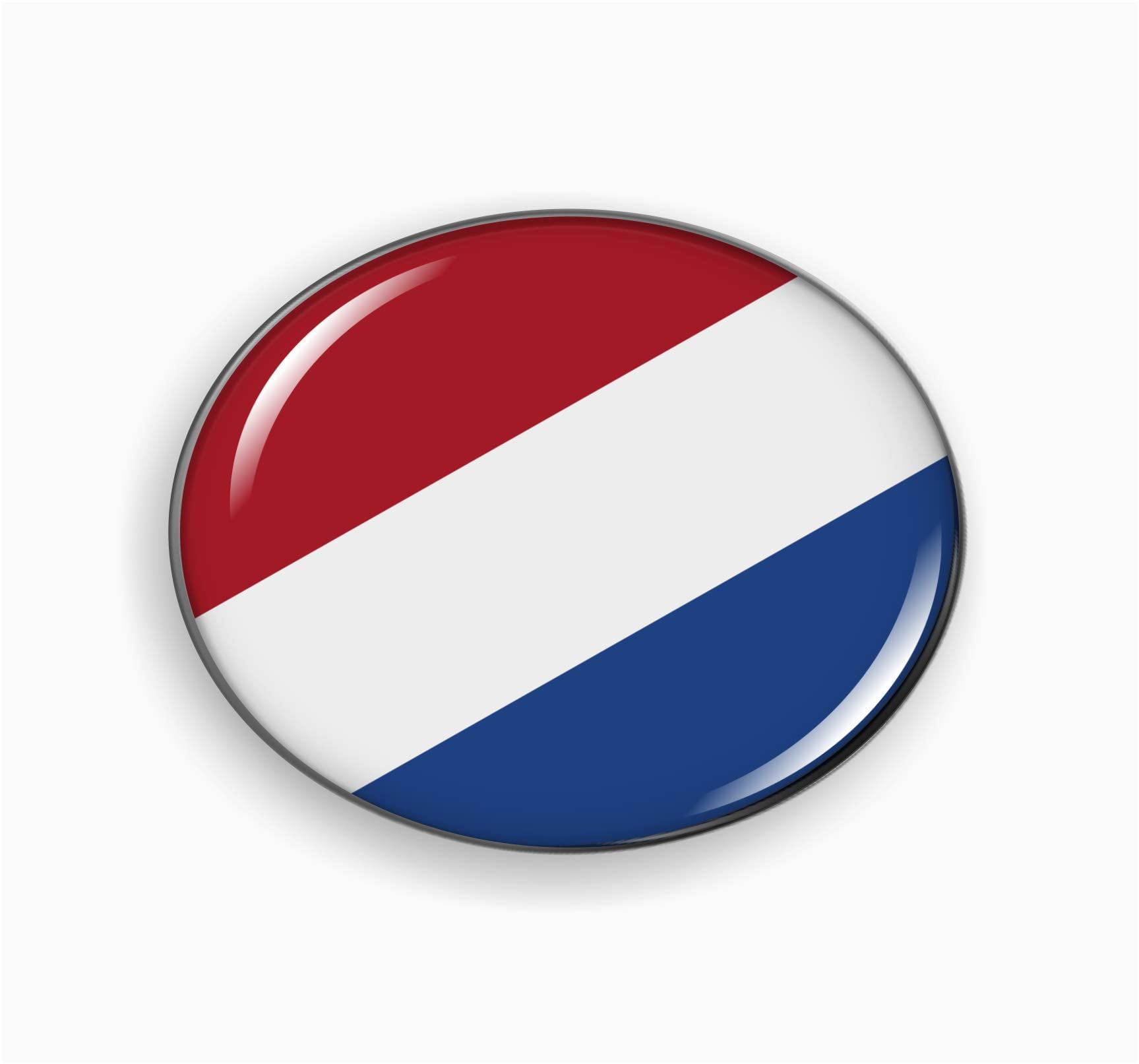 Netherlands Flag 3D Domed Round Automotive Emblem - Walmart.com