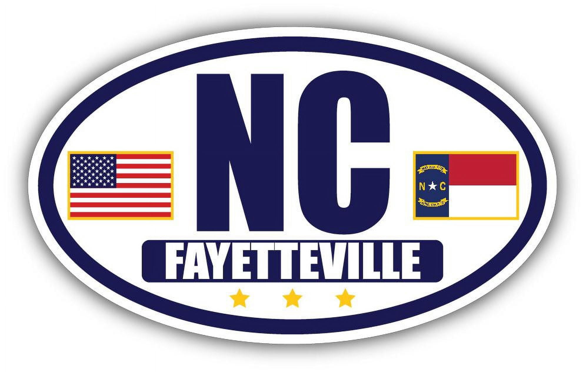 Flag of North Carolina / American Flag Oval 3M Vinyl Bumper Sticker ...