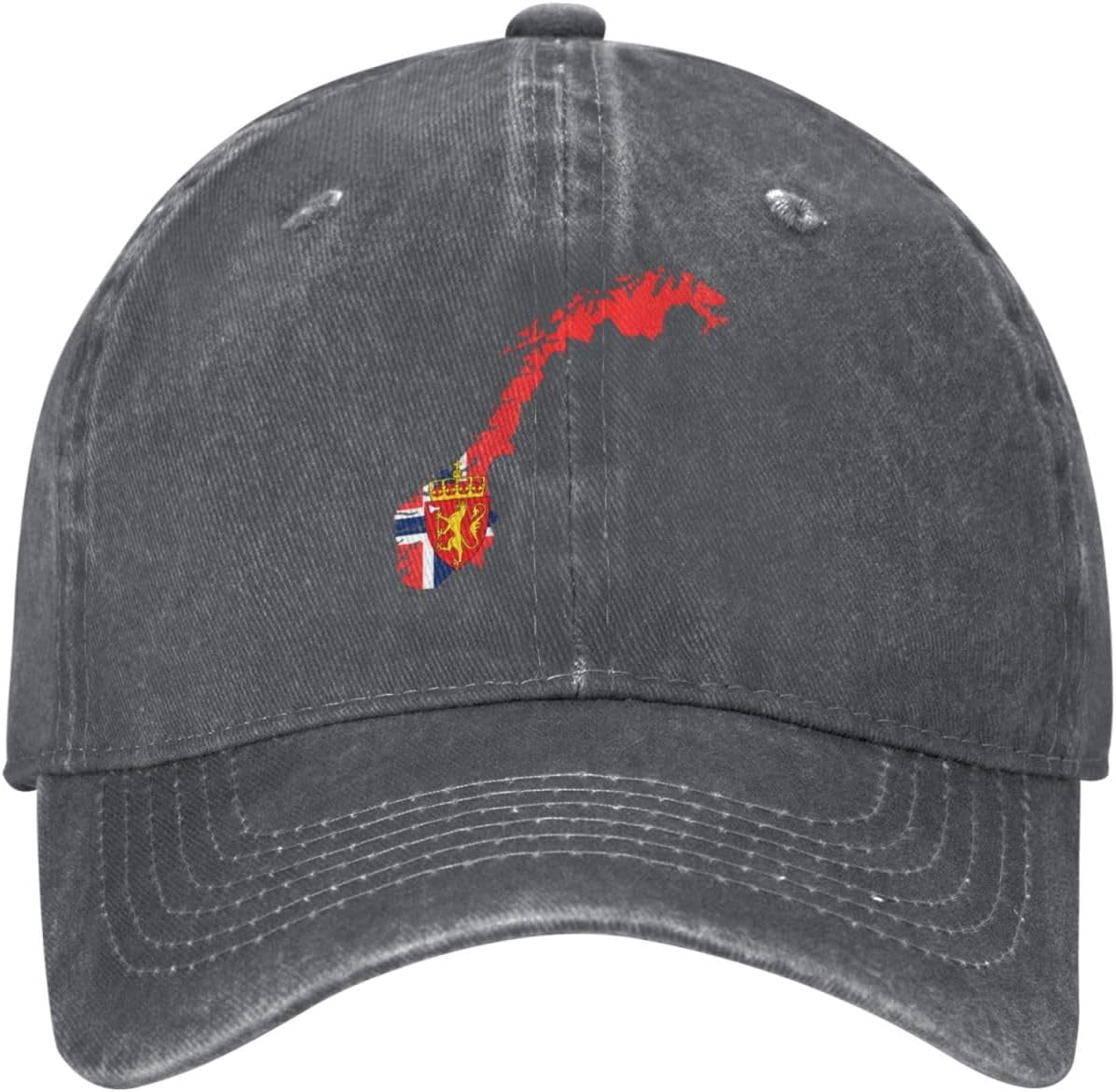 Flag of Norway Map Baseball Cap Classic Adjustable Plain Hat for Men ...