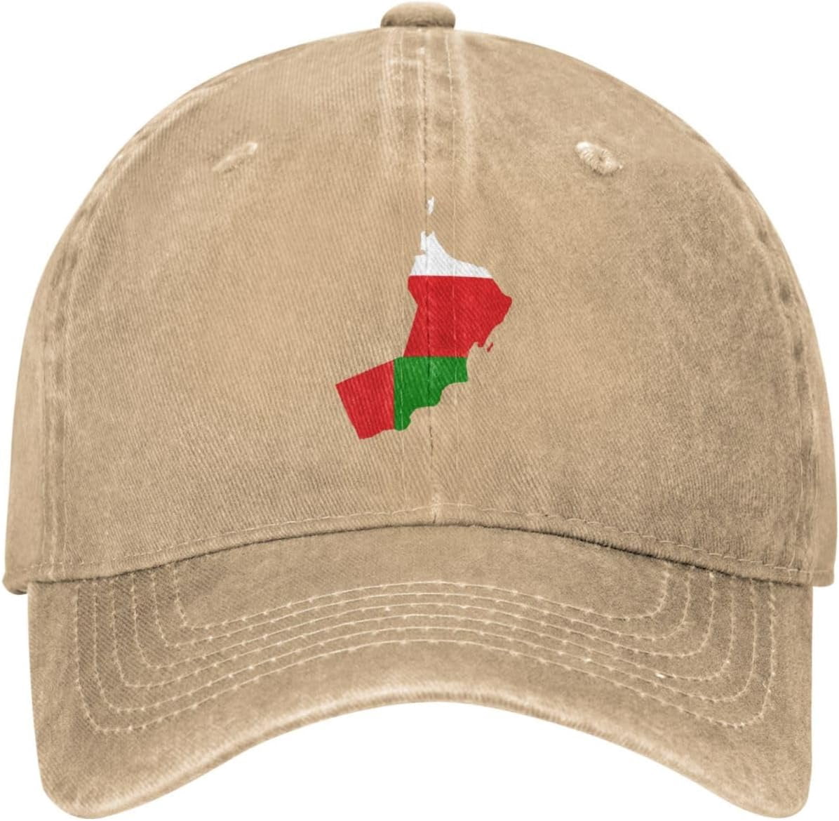 Flag of Oman Map Baseball Cap Classic Adjustable Plain Hat for Men ...