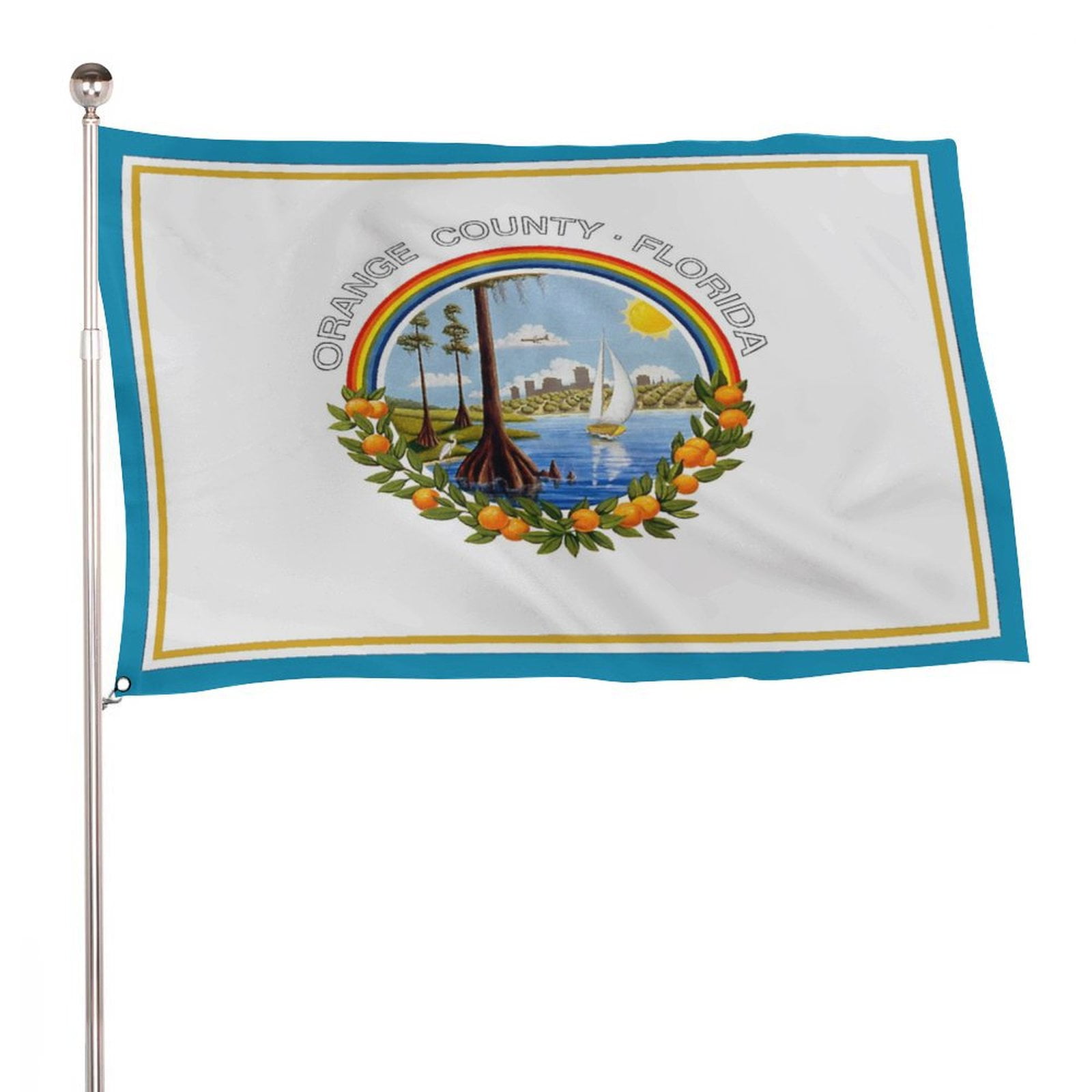Flag of Orange County, FL Flag, Heavy Duty Polyester Falgs, Single ...