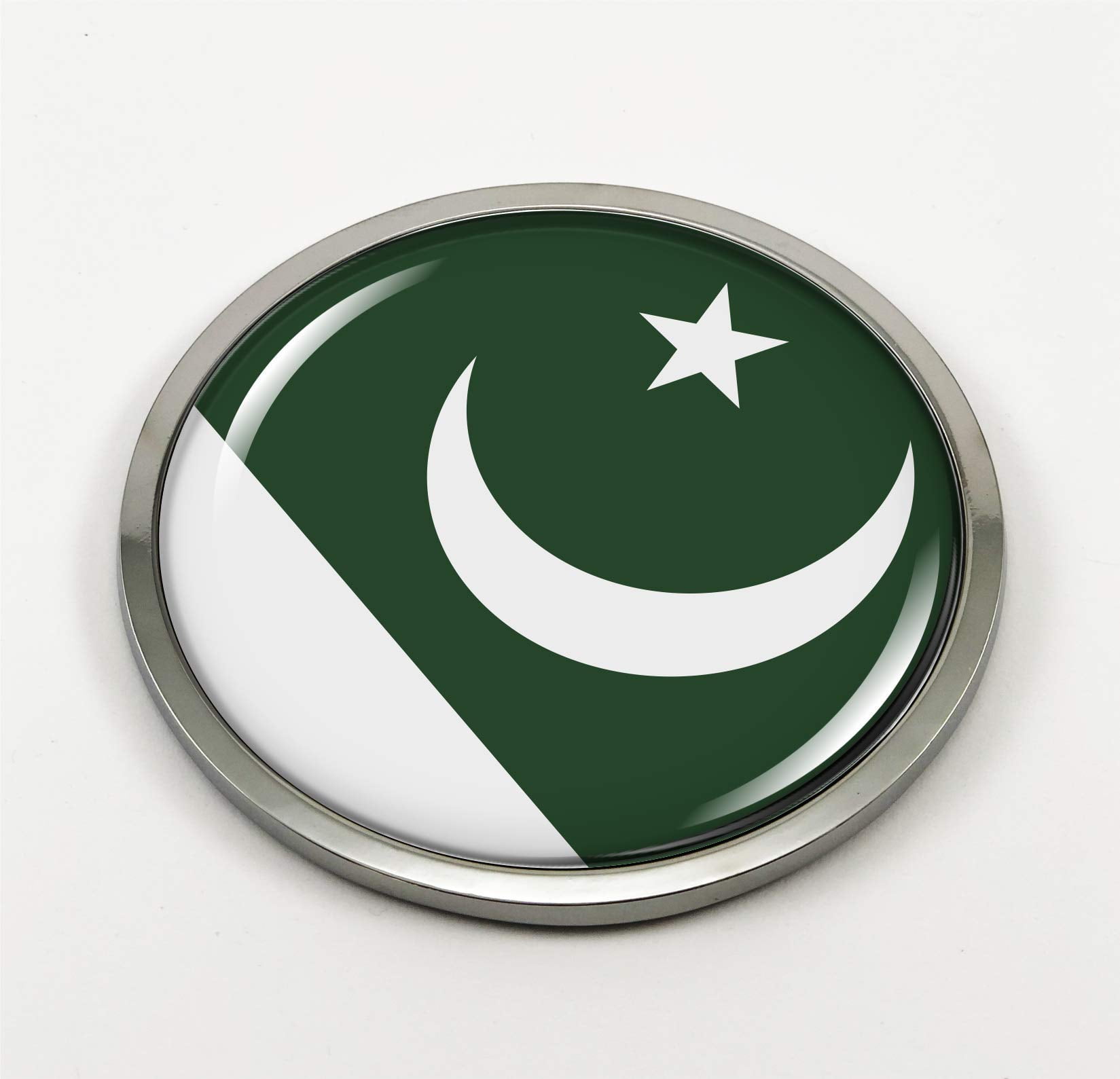 Flag of Pakistan | 3D Domed CAR Emblem Badge Sticker Chrome Plastic ...