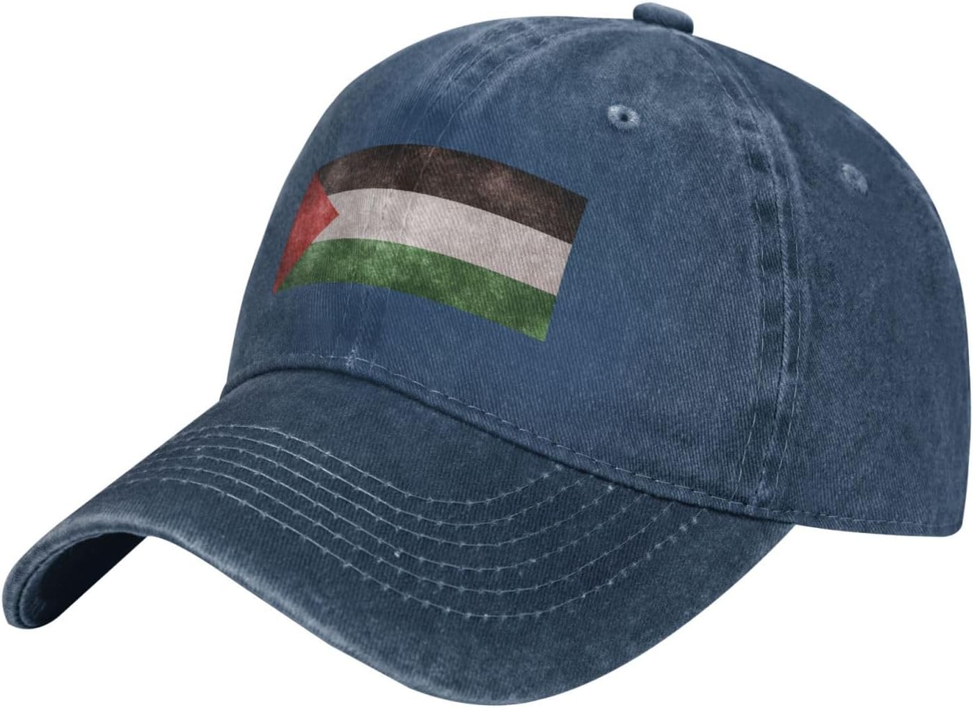 Flag of Palestine Vintage Wash Denim Baseball Cap - Walmart.com