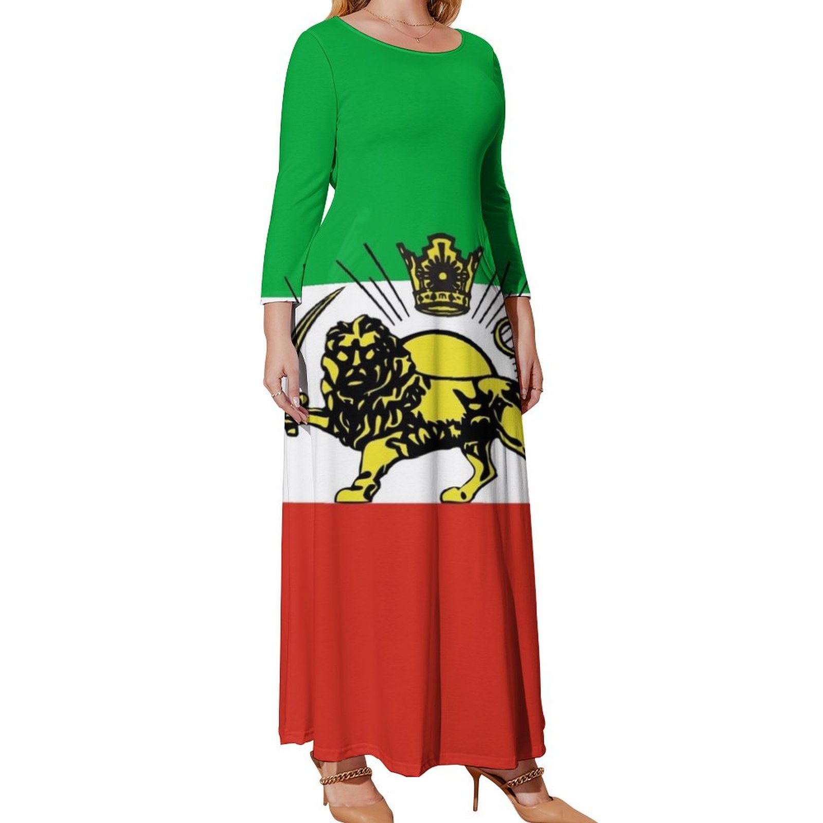 Flag of Persia / Iran (Pahlavi) Long Sleeved Dress dress dresses Bride ...