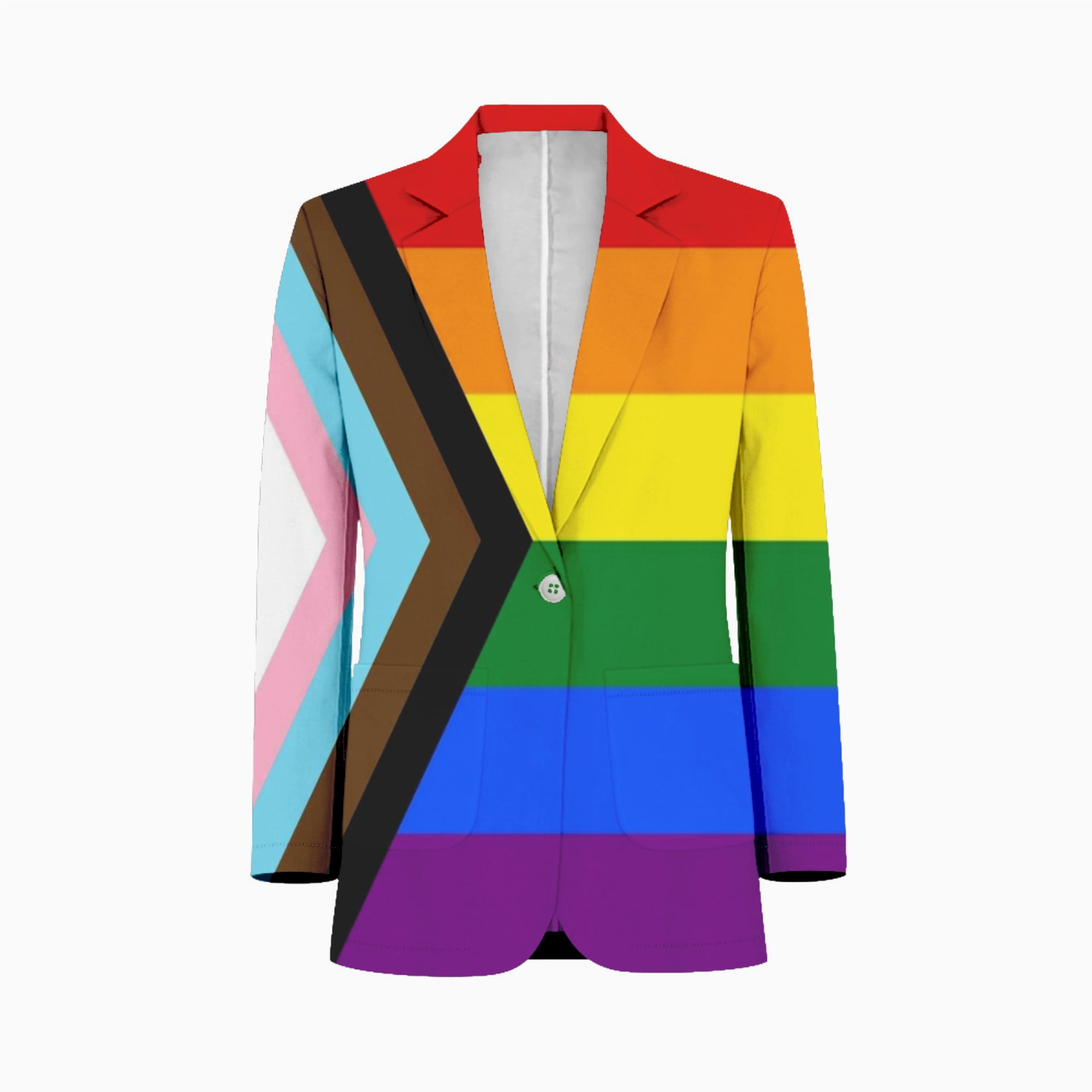 Flag of Progressive Pride Customized Men's Suits full man Shawl Collar ...