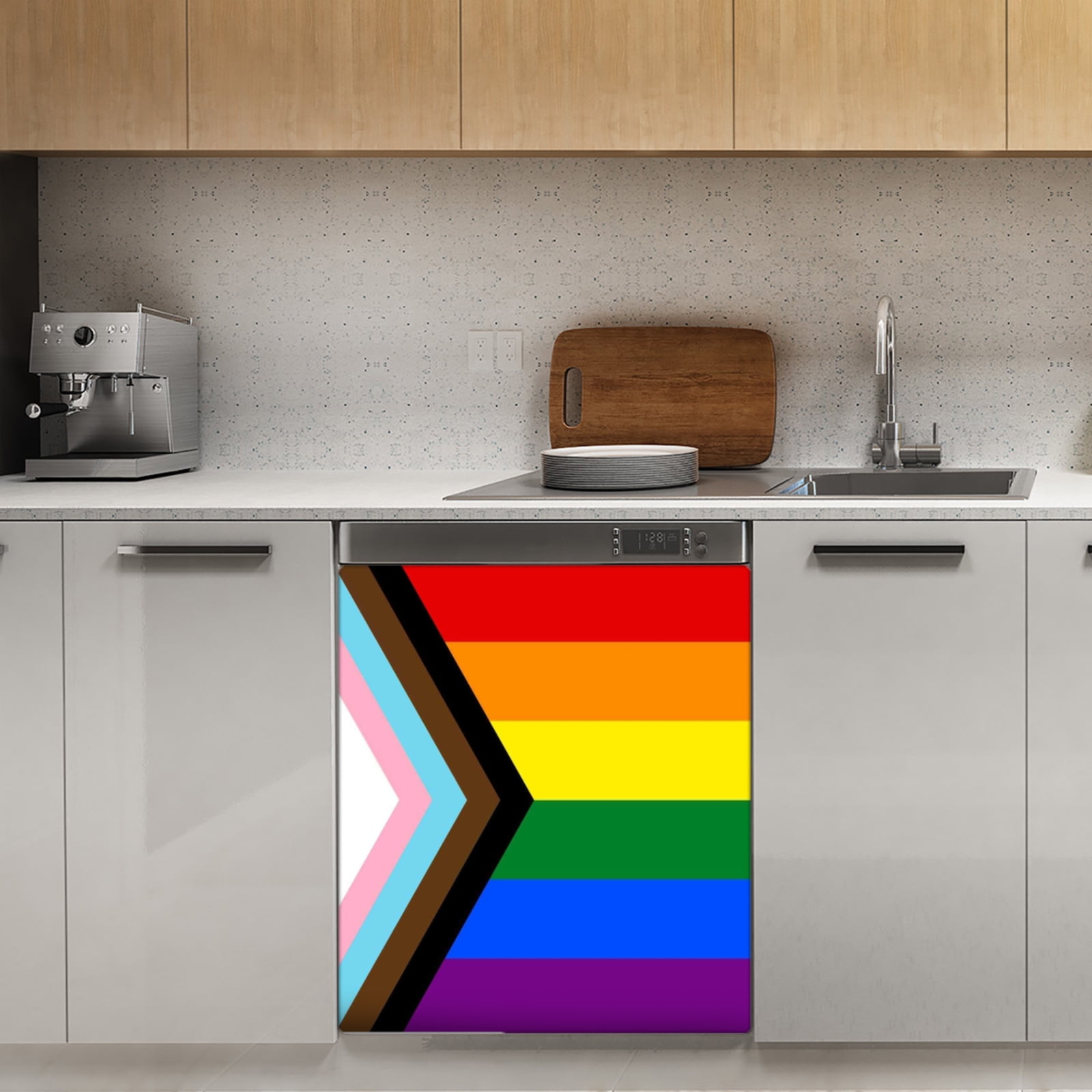 Flag of Progressive Pride Dishwasher Magnet Cover Decorative Sticker ...