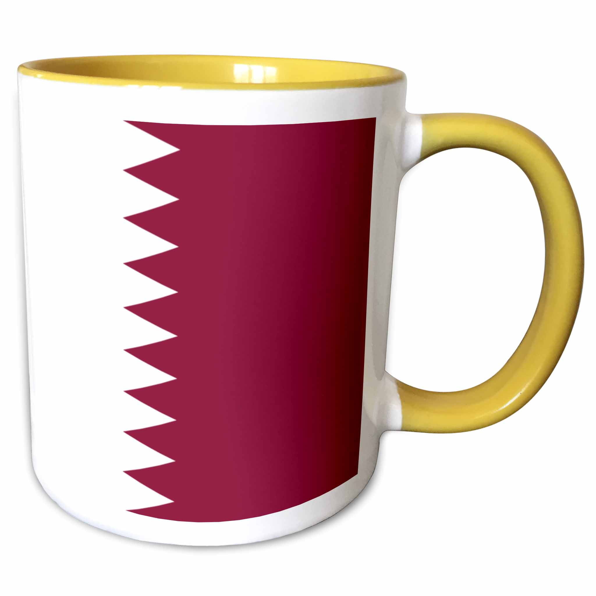Flag of Qatar - Qatari Maroon dark red and white zigzag zig zag Arab ...