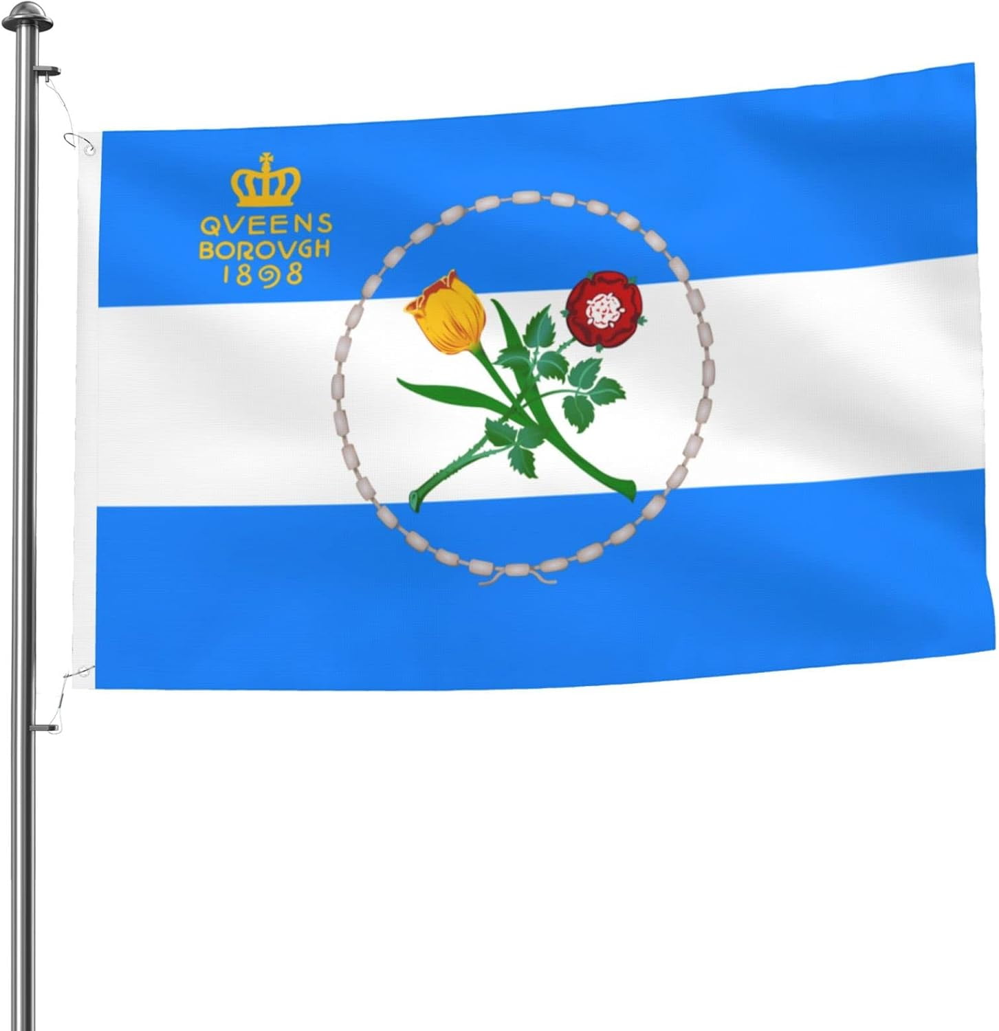 Flag of Queens, New York Flag 5x8 Ft Heavy Duty Durable Double-Sided ...