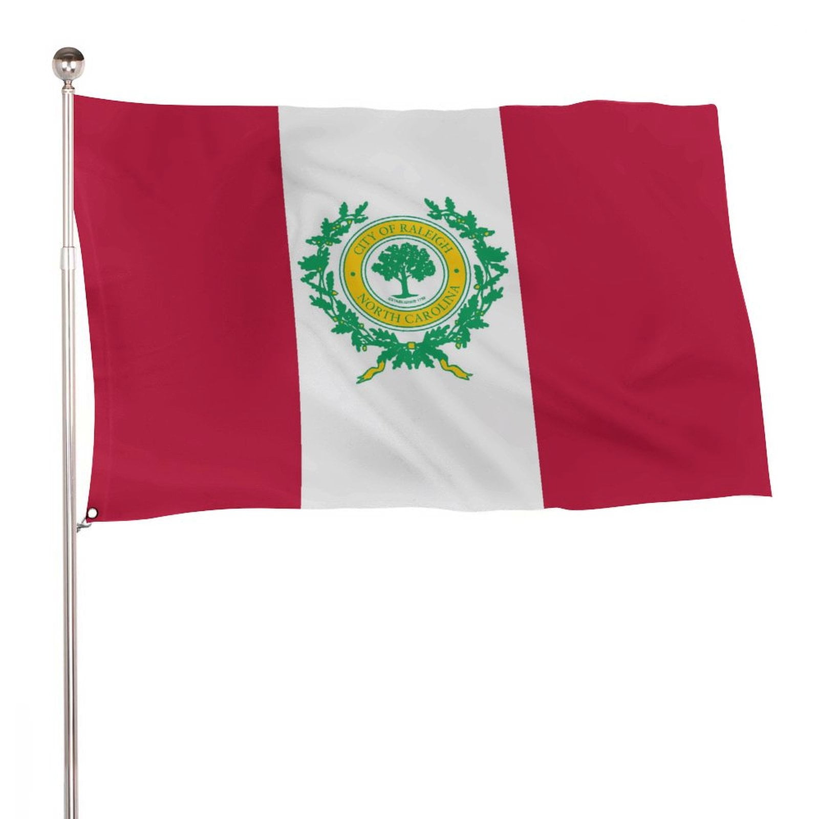 Flag of Raleigh, North Carolina Flag, Heavy Duty Polyester Falgs ...