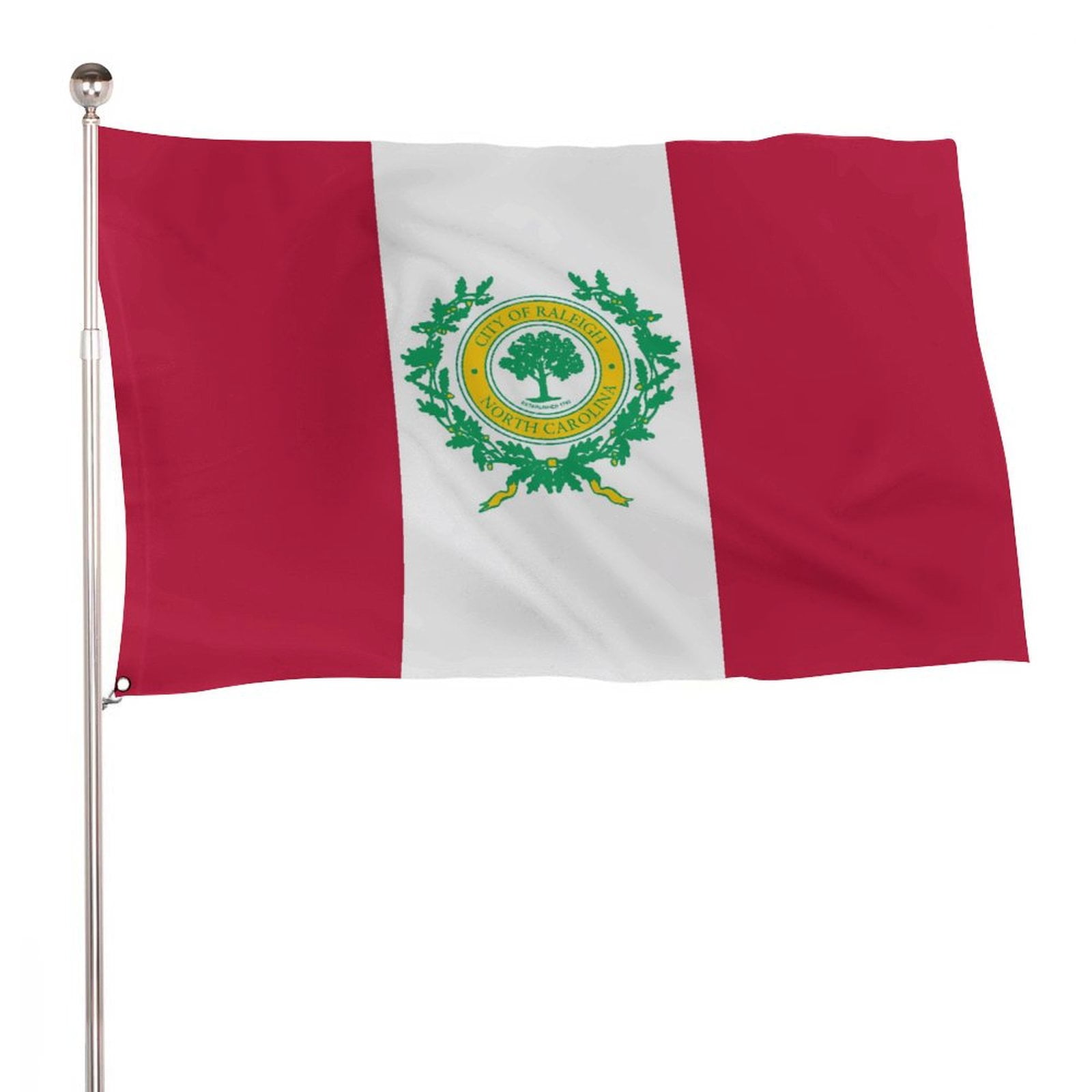 Flag of Raleigh, North Carolina Flag, Heavy Duty Polyester Falgs ...