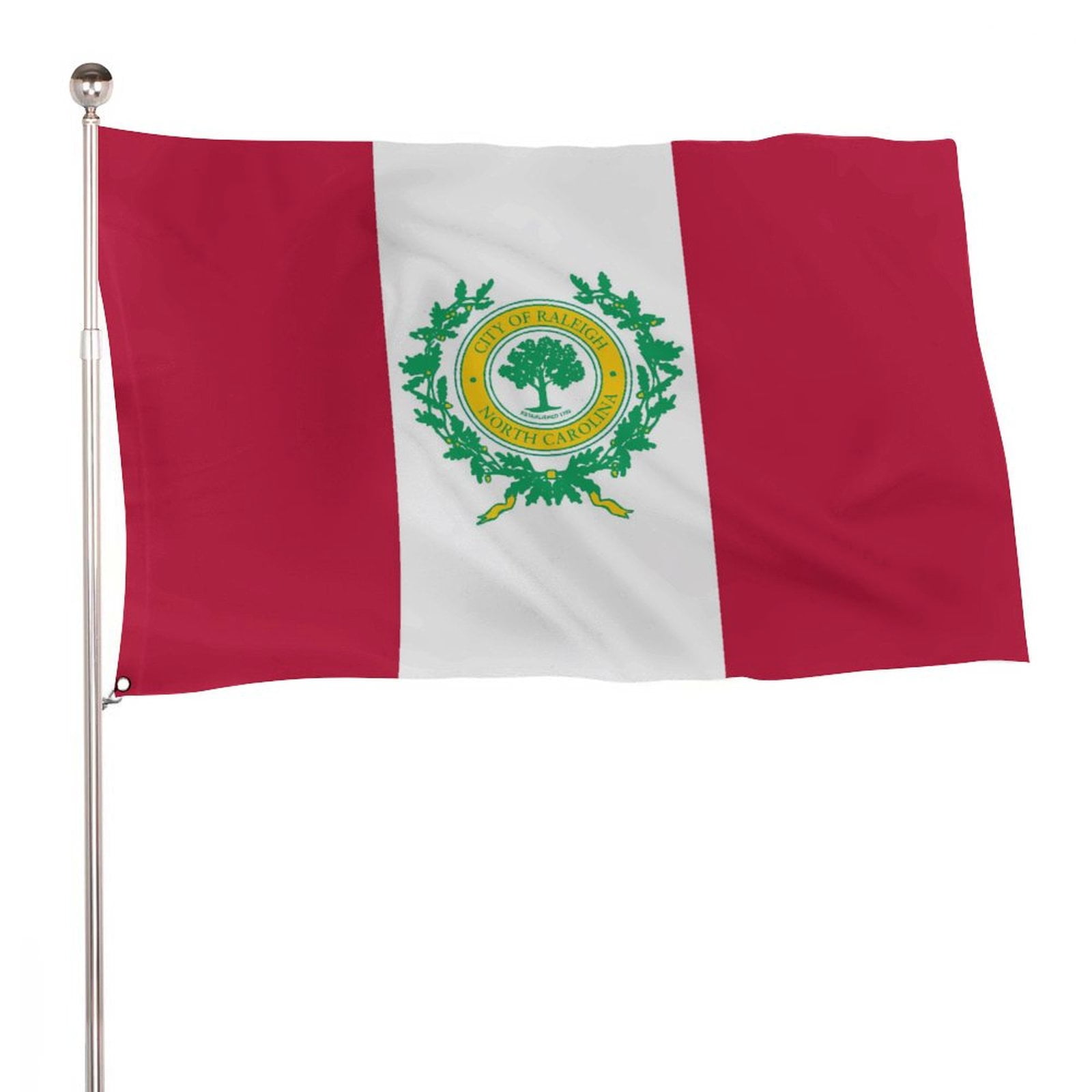 Flag of Raleigh, North Carolina Flag, Heavy Duty Polyester Falgs ...