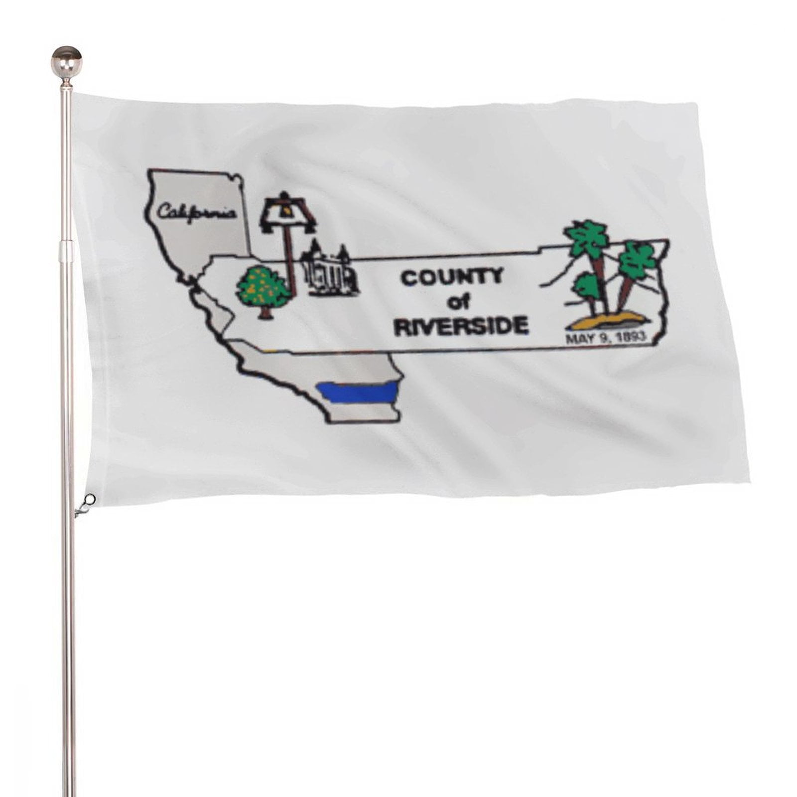 Flag of Riverside County, California Flag, Heavy Duty Polyester Falgs ...
