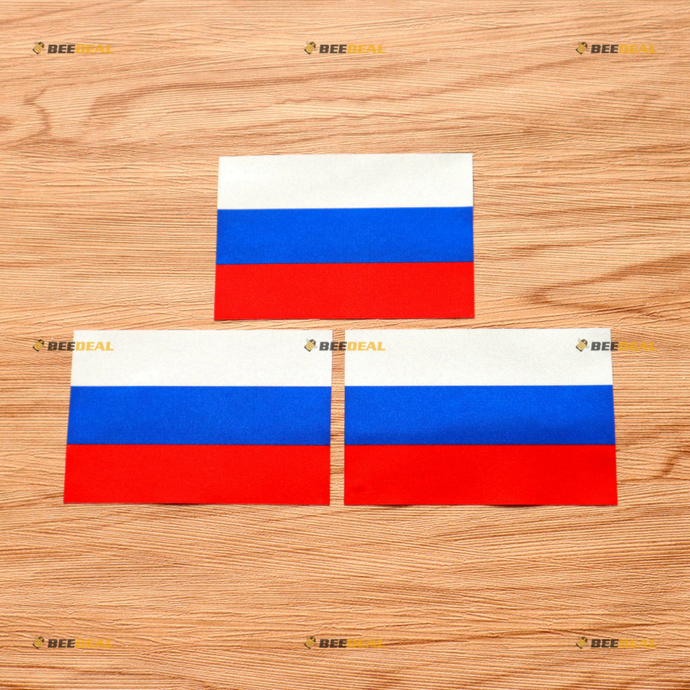 Flag of Russia Russian Sticker Decal Vinyl - 3 Pack Reflective 4" - For ...