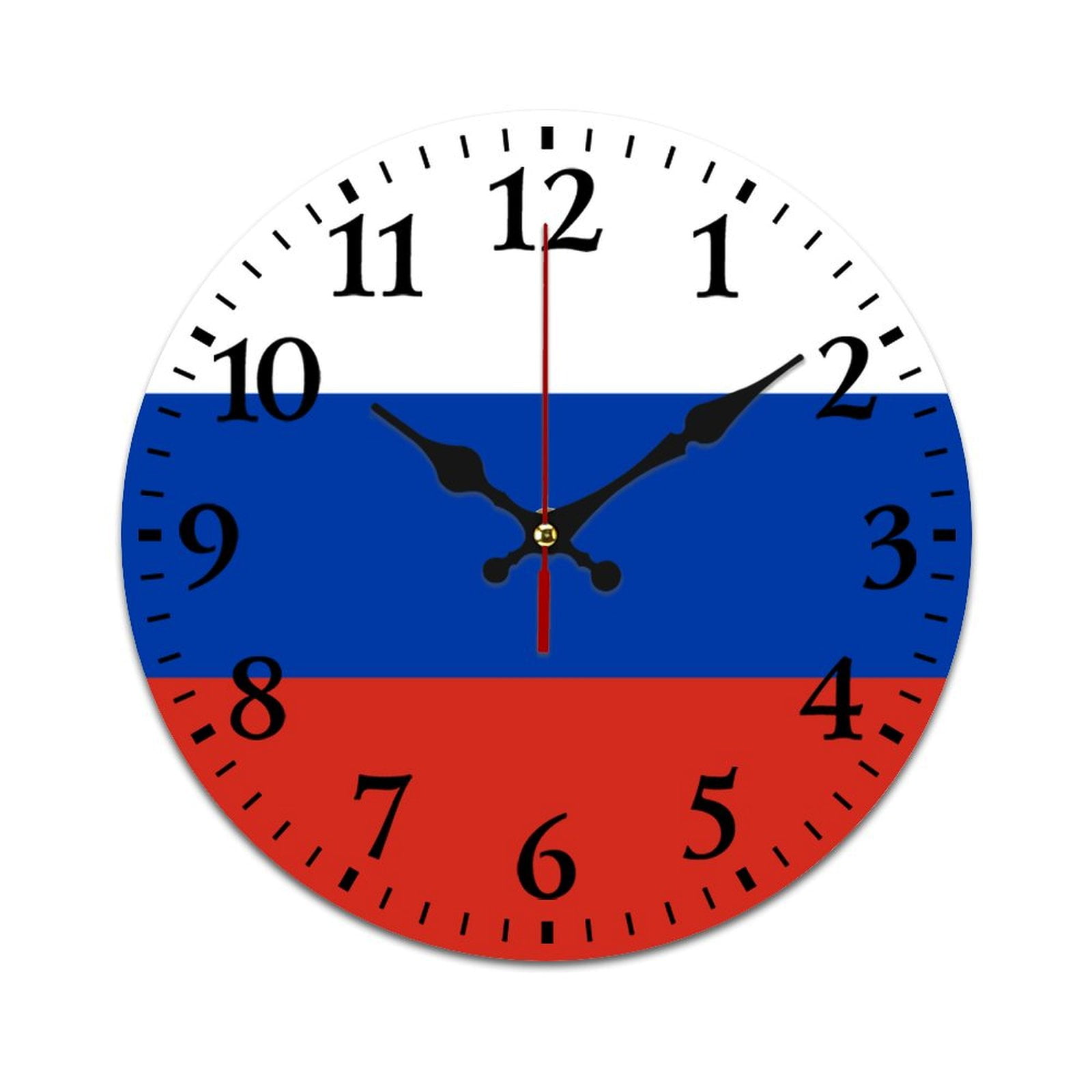 Flag of Russia Wall Clock Modern Design Clocks Wall Hanging Home Office ...