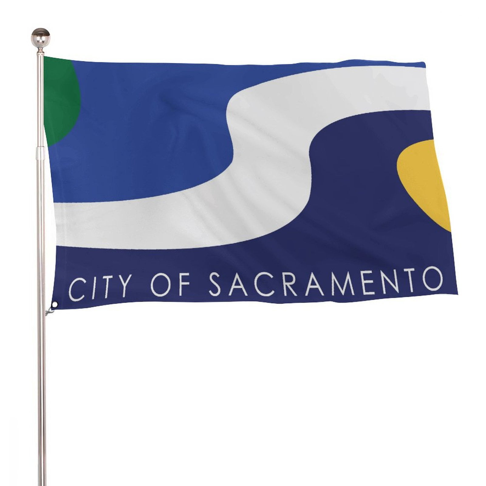 Flag of Sacramento, California Flag, Heavy Duty Polyester Falgs, Single ...
