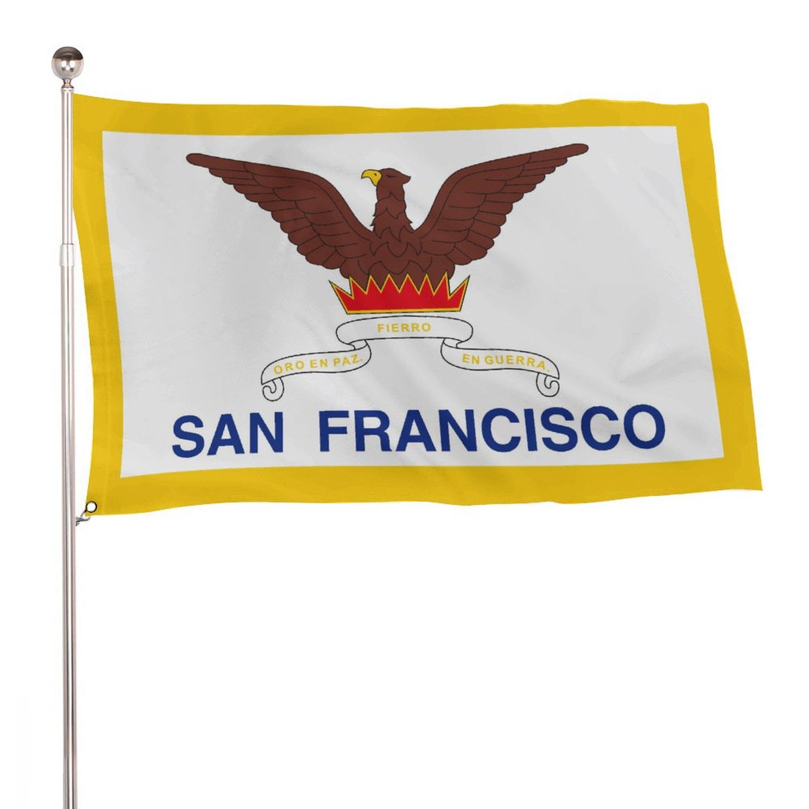 Flag of San Francisco, California Flag, Heavy Duty Polyester Falgs, Single Sided Print Flags ...