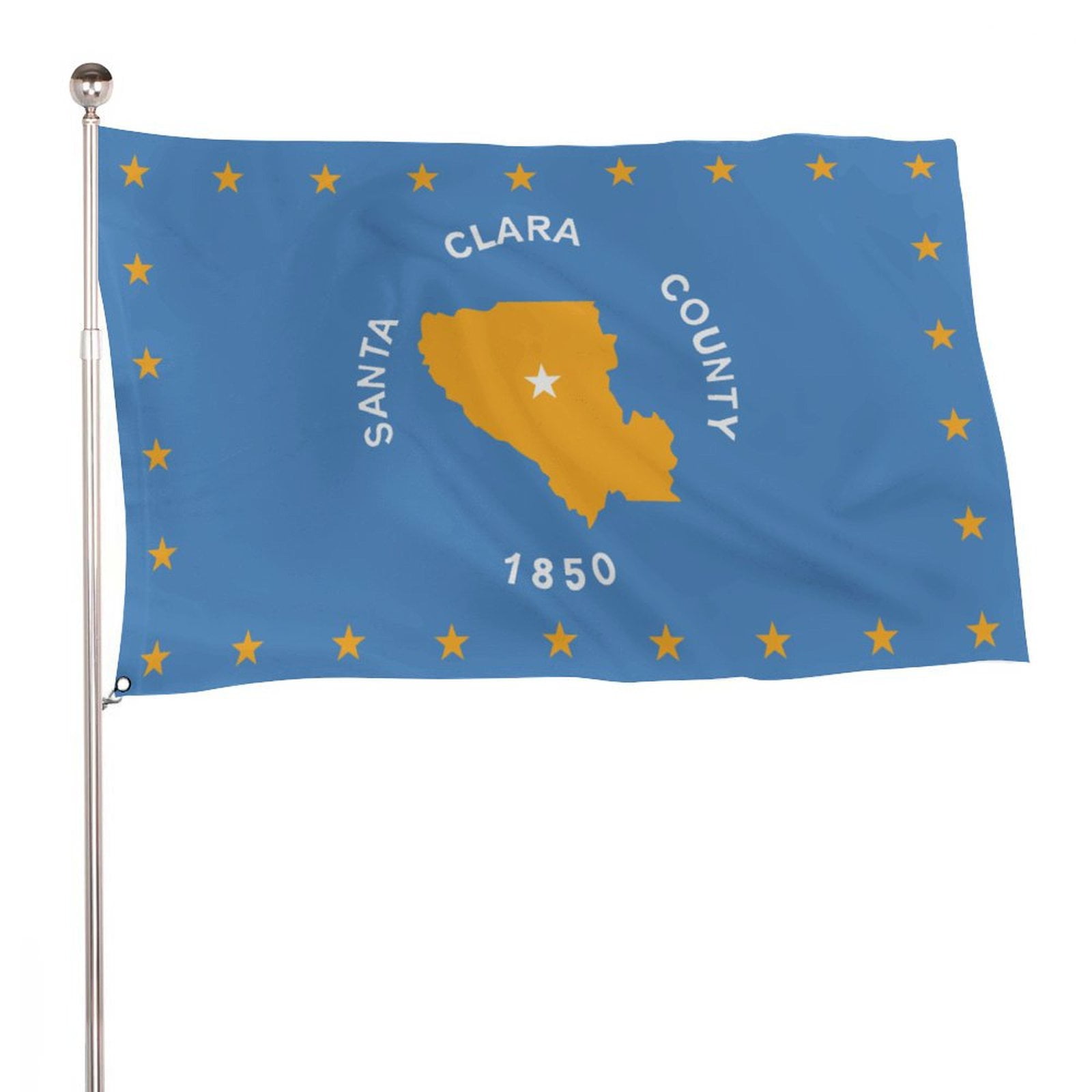 Flag of Santa Clara County, California Flag, Heavy Duty Polyester Falgs, Single Sided Print ...