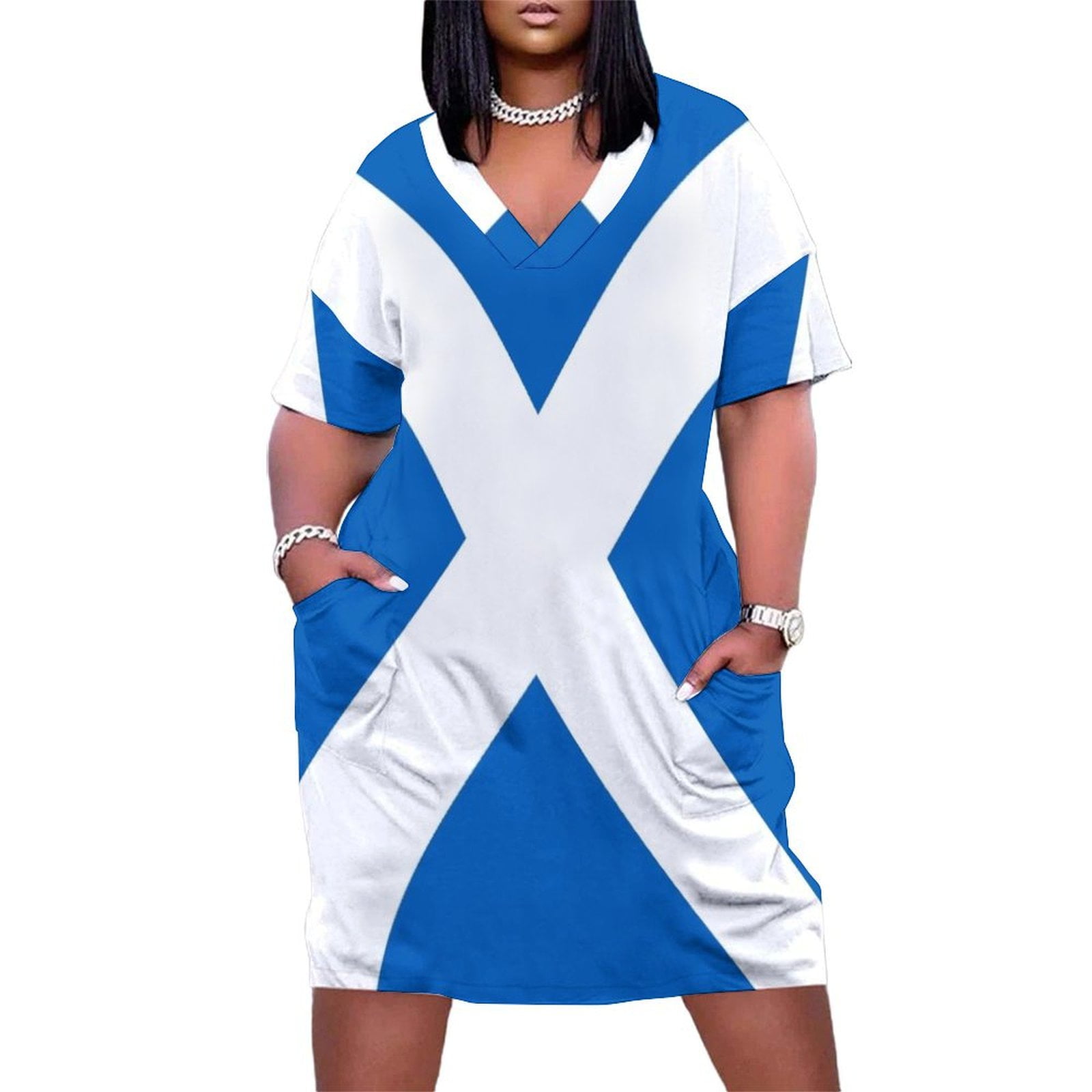 Flag of Scotland Scottish Flag Loose Pocket Dress long dress women dresses for woman prom dress ...