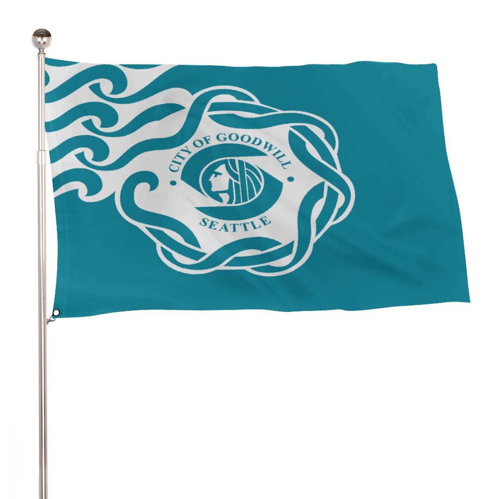 Flag of Seattle Flag, Heavy Duty Polyester Falgs, Single Sided Print ...