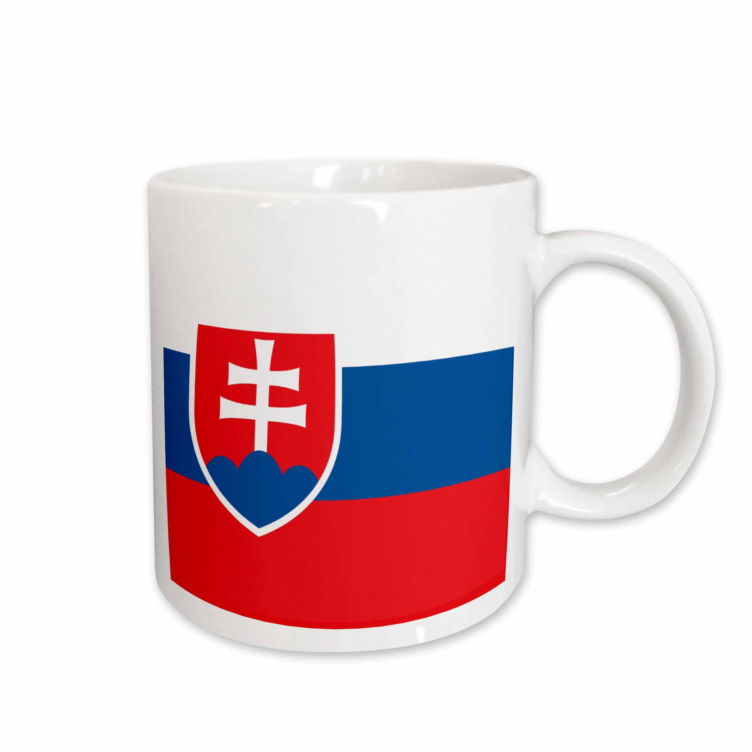 Flag of Slovakia - Slovak white blue red stripes - shield coat of arms ...