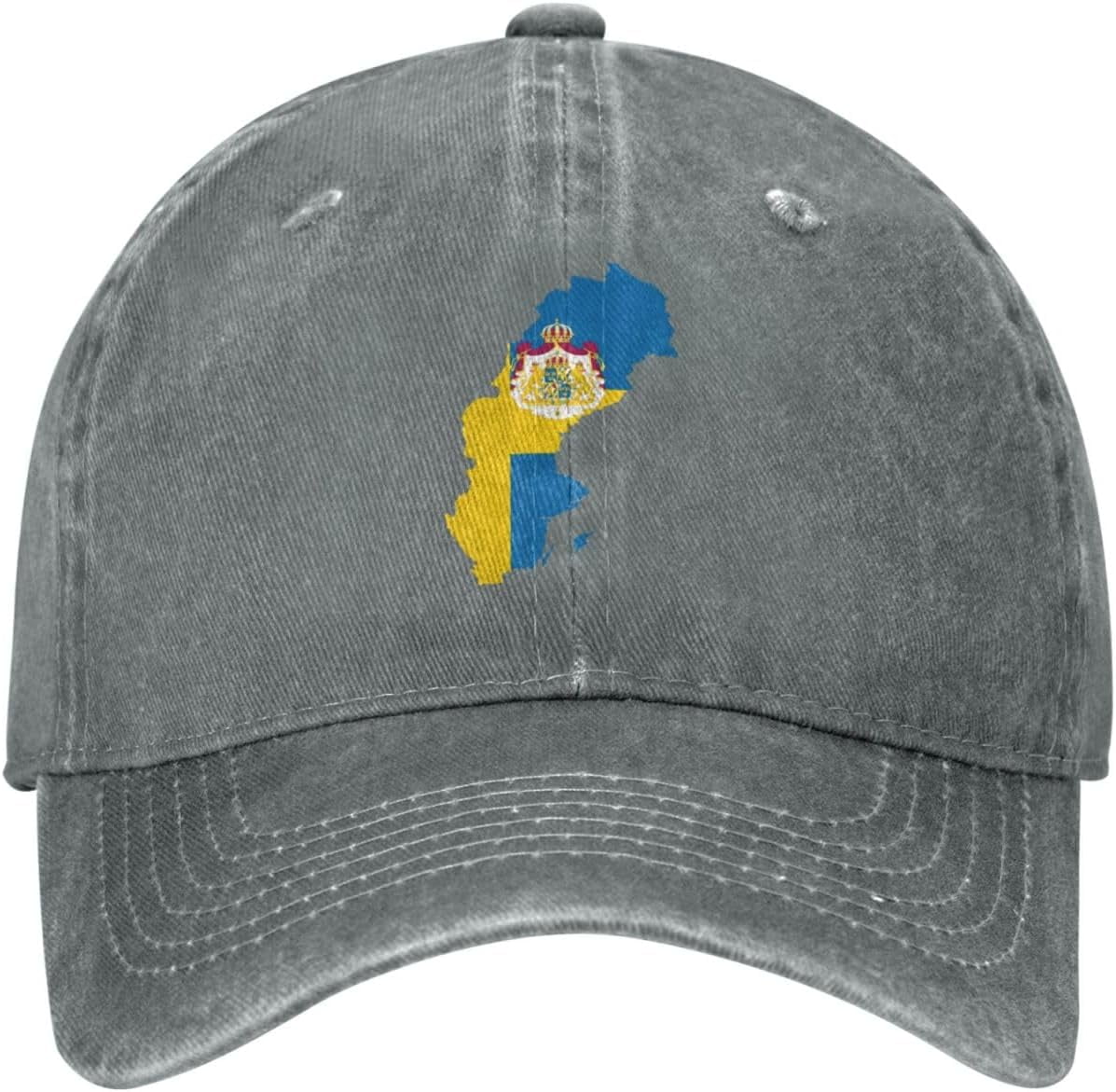 Flag of Sweden Map Baseball Cap Classic Adjustable Plain Hat for Men ...