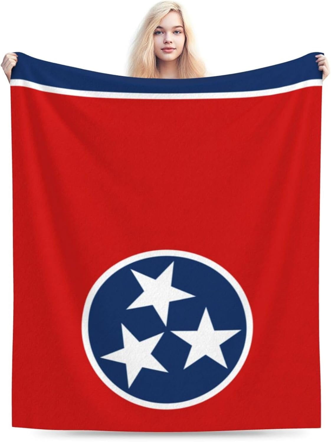 Flag of Tennessee Throw Blanket for Couch 80"x60" Super Soft Cozy Sofa ...