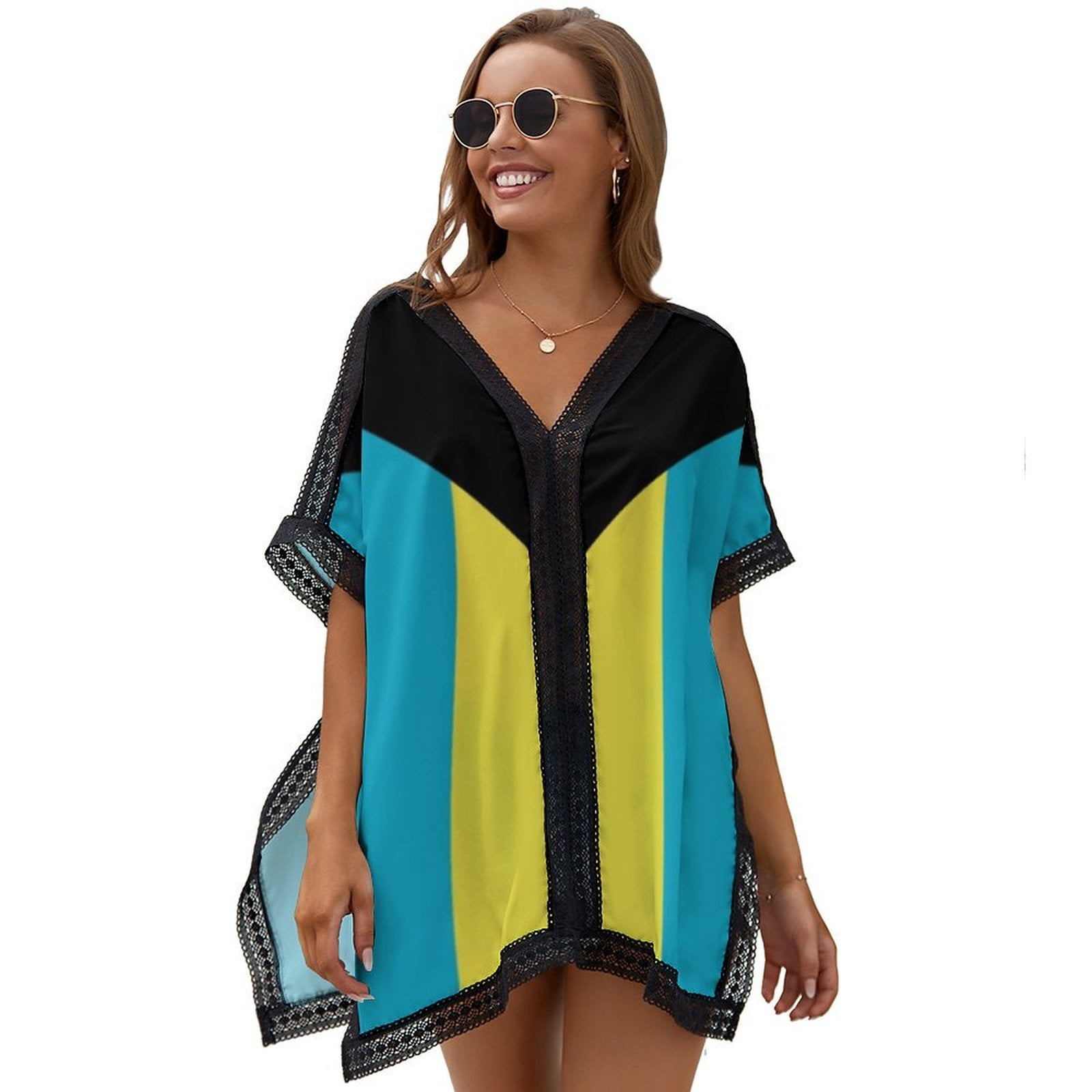 Flag of The Bahamas Women's Swimsuit Coverup Summer Beach Cover Up ...