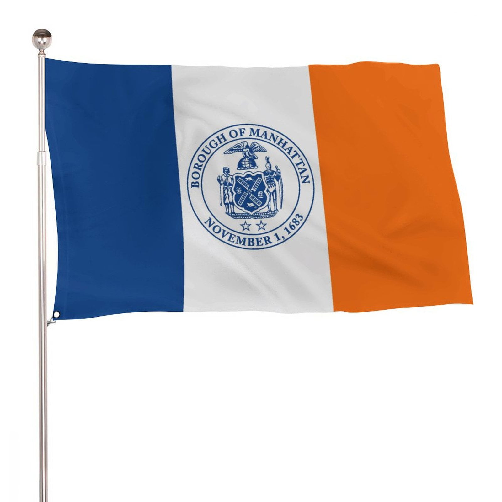 Flag of The Borough of Manhattan Flag, Heavy Duty Polyester Falgs ...