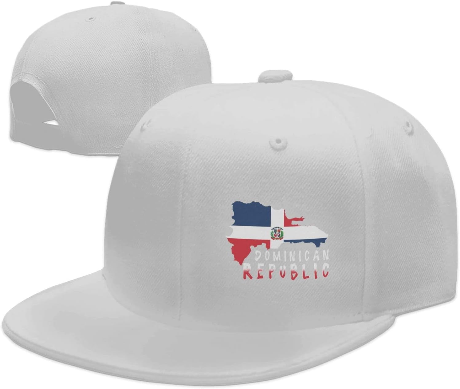 Flag of The Dominican Republic Map Flat Bill Baseball Cap Snapback Hats ...