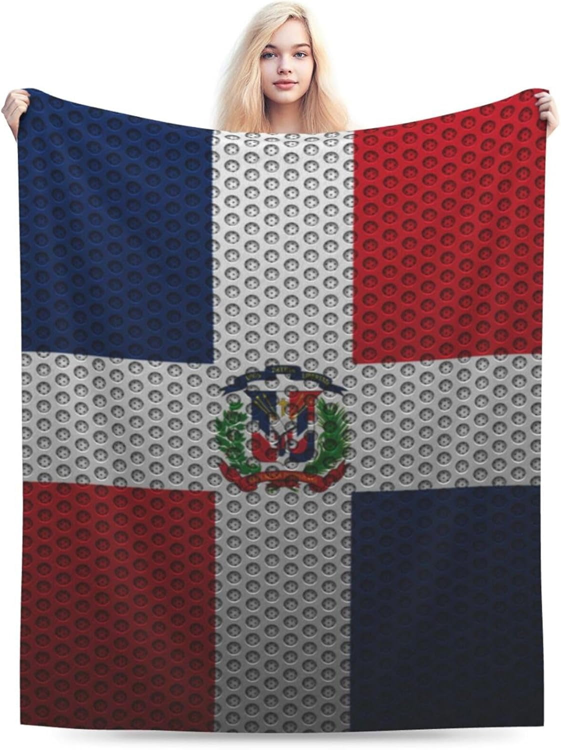 Flag of The Dominican Republic Throw Blanket for Couch 50"x40" Cozy ...
