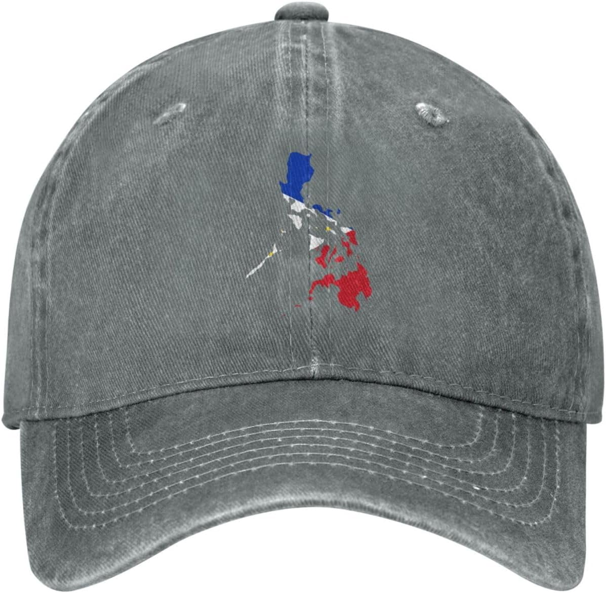 Flag of The Philippines Map Baseball Cap Classic Adjustable Plain Hat ...