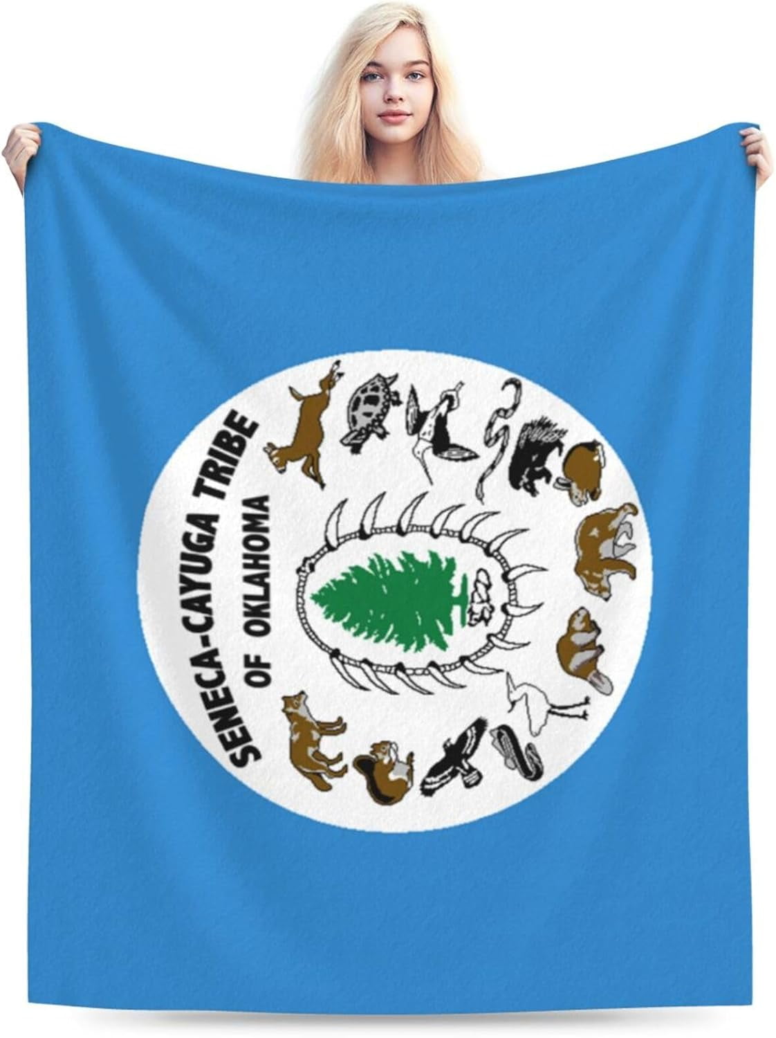 Flag of The Seneca Cayuga Tribe of Oklahoma Throw Blanket for Men Women ...